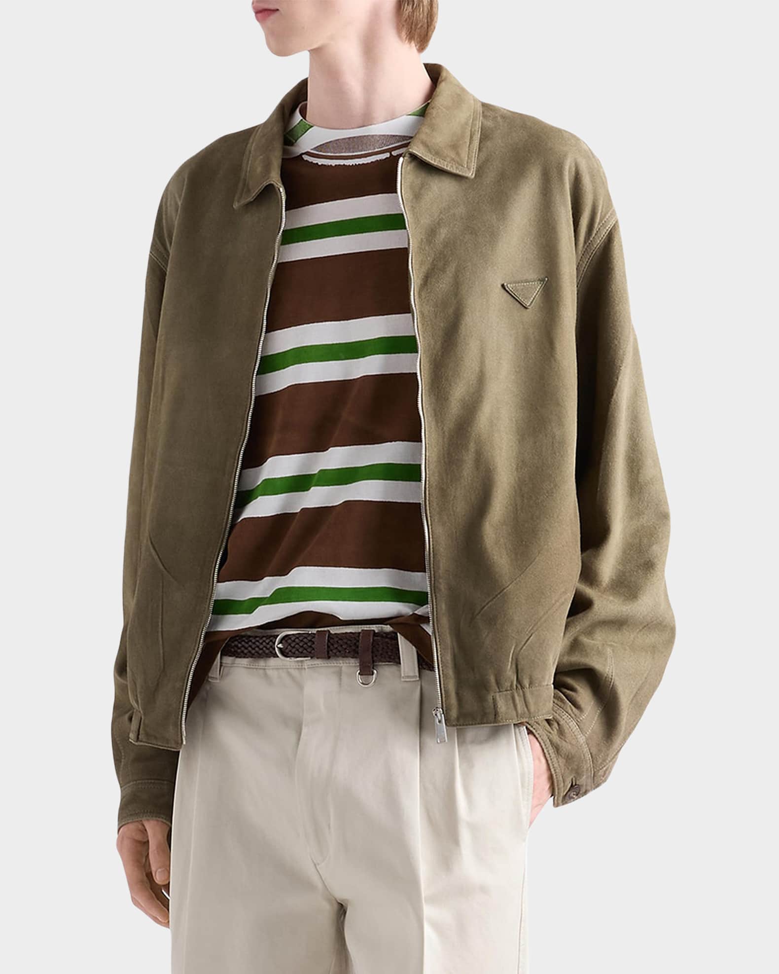 Prada Men's Suede Jacket | Neiman Marcus