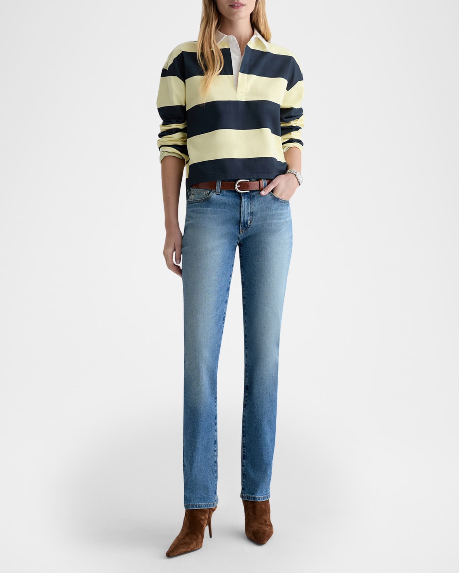 AG Jeans Sandra Low-Rise Comfort Stretch Denim Jeans | Neiman Marcus