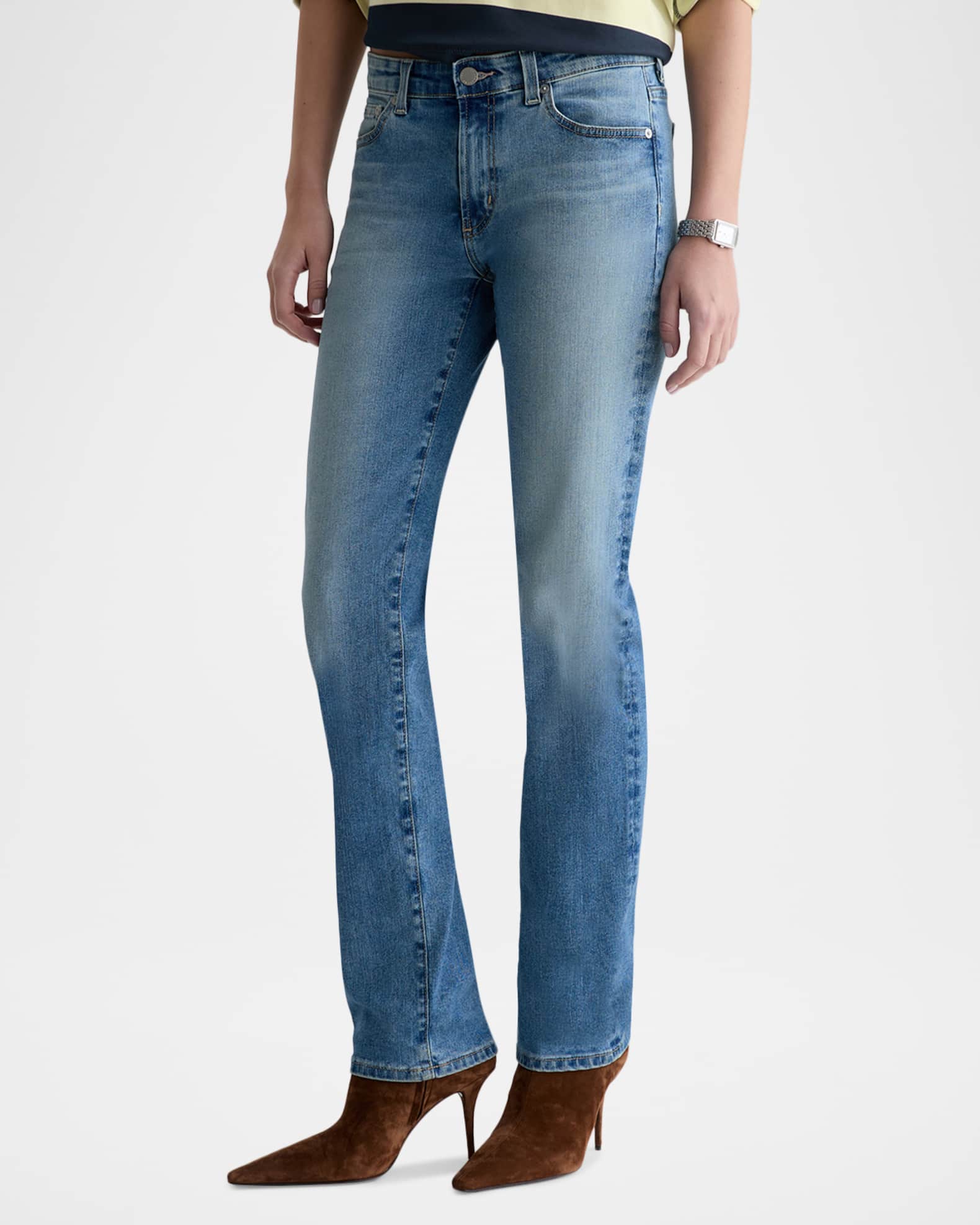 AG Jeans Sandra Low-Rise Comfort Stretch Denim Jeans | Neiman Marcus