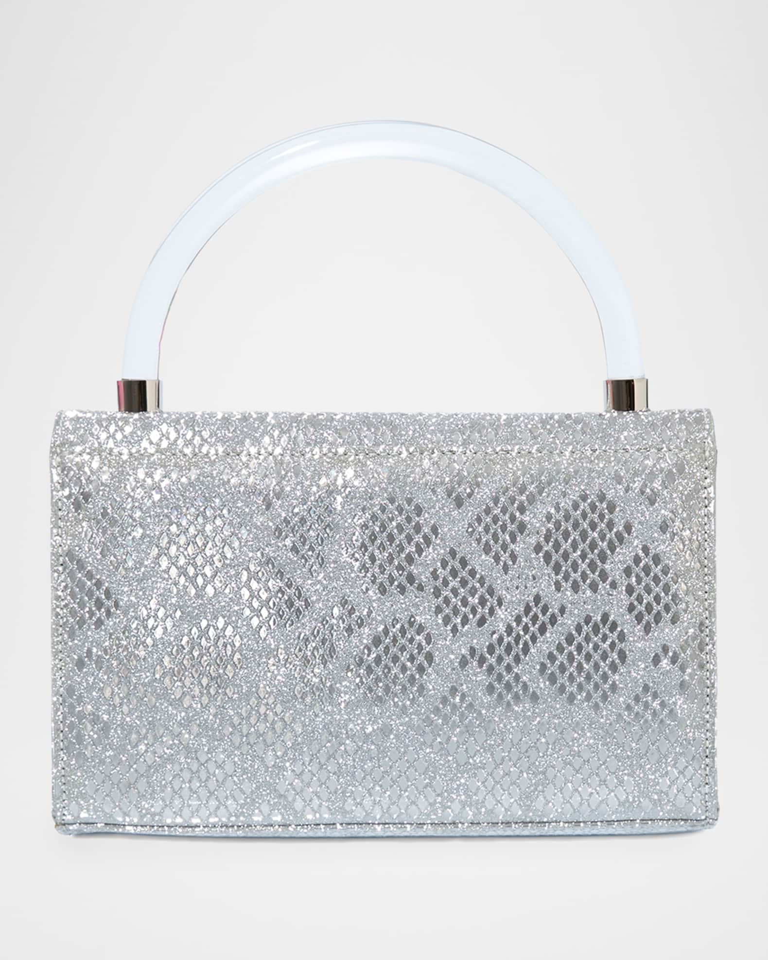 MICHELLE WILHITE Mini Frieda Snake-Print Clutch Bag | Neiman Marcus