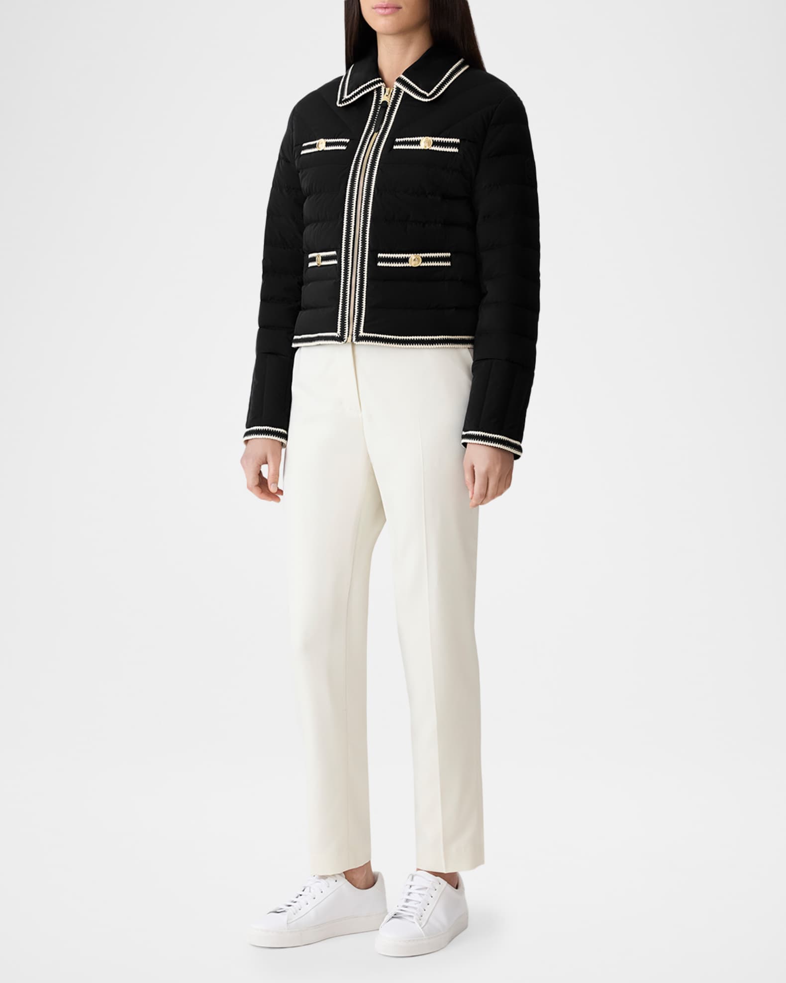Mackage Petunia Crochet-Trim Down Jacket | Neiman Marcus