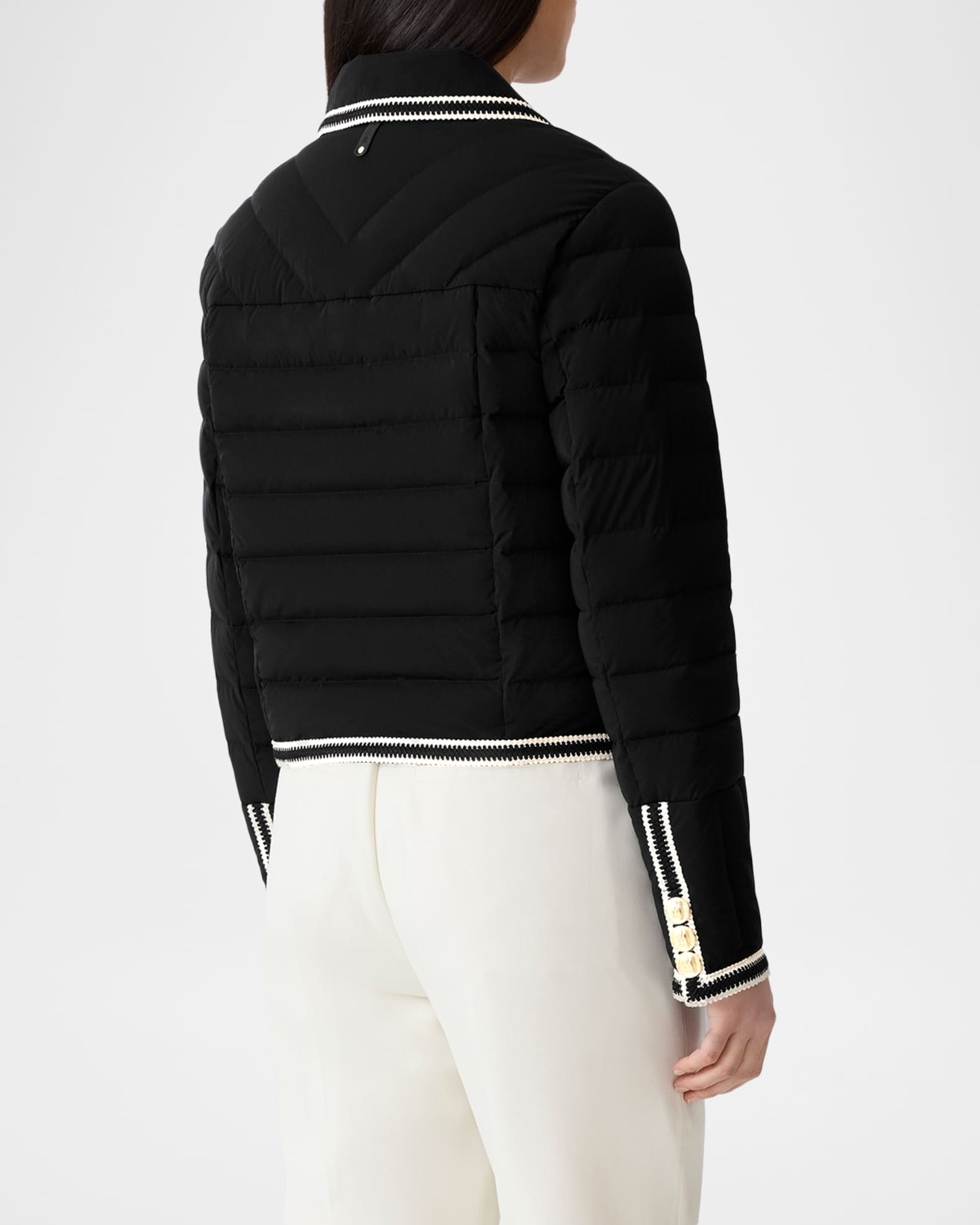 Mackage Petunia Crochet-Trim Down Jacket | Neiman Marcus