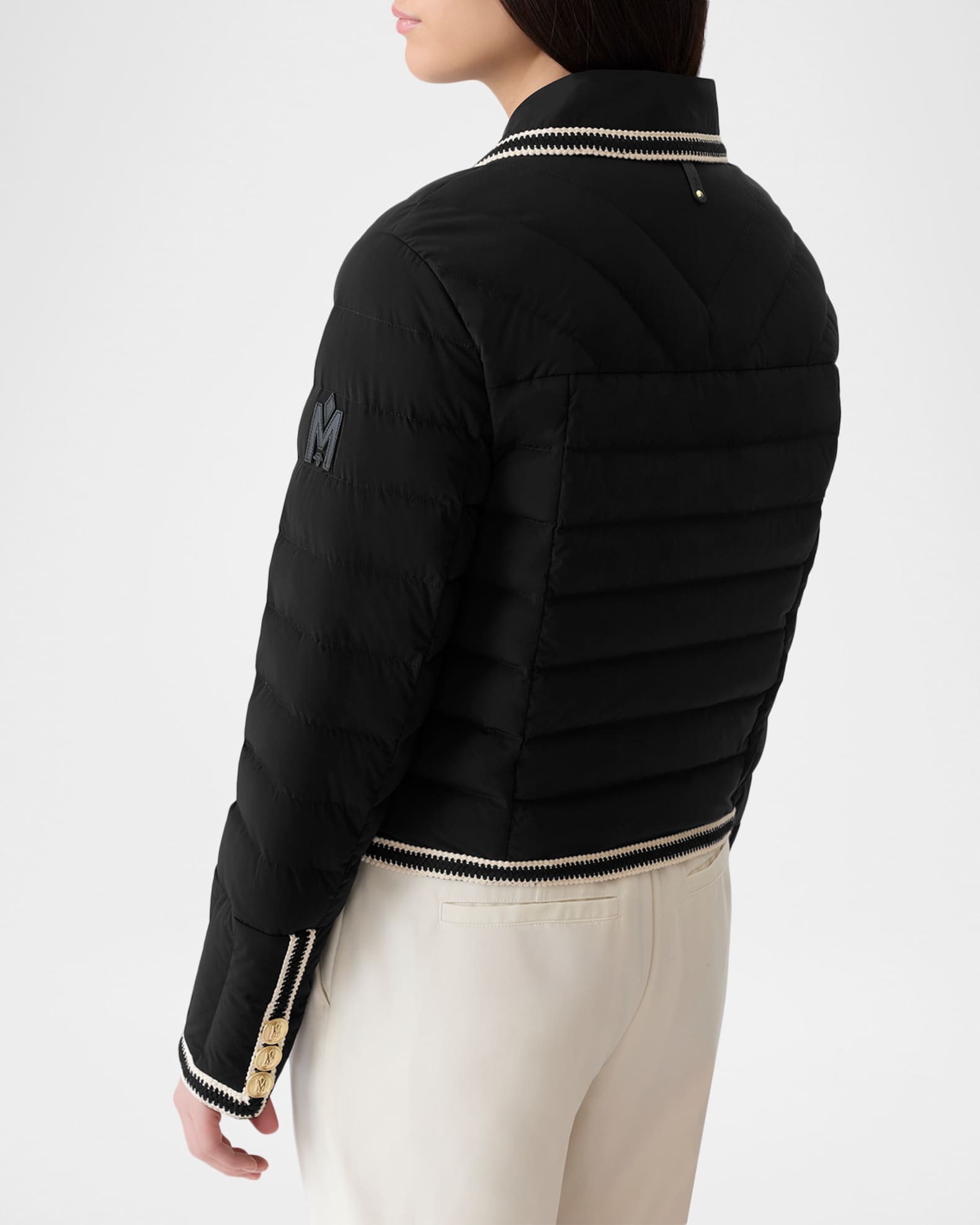Mackage Petunia Crochet-Trim Down Jacket | Neiman Marcus