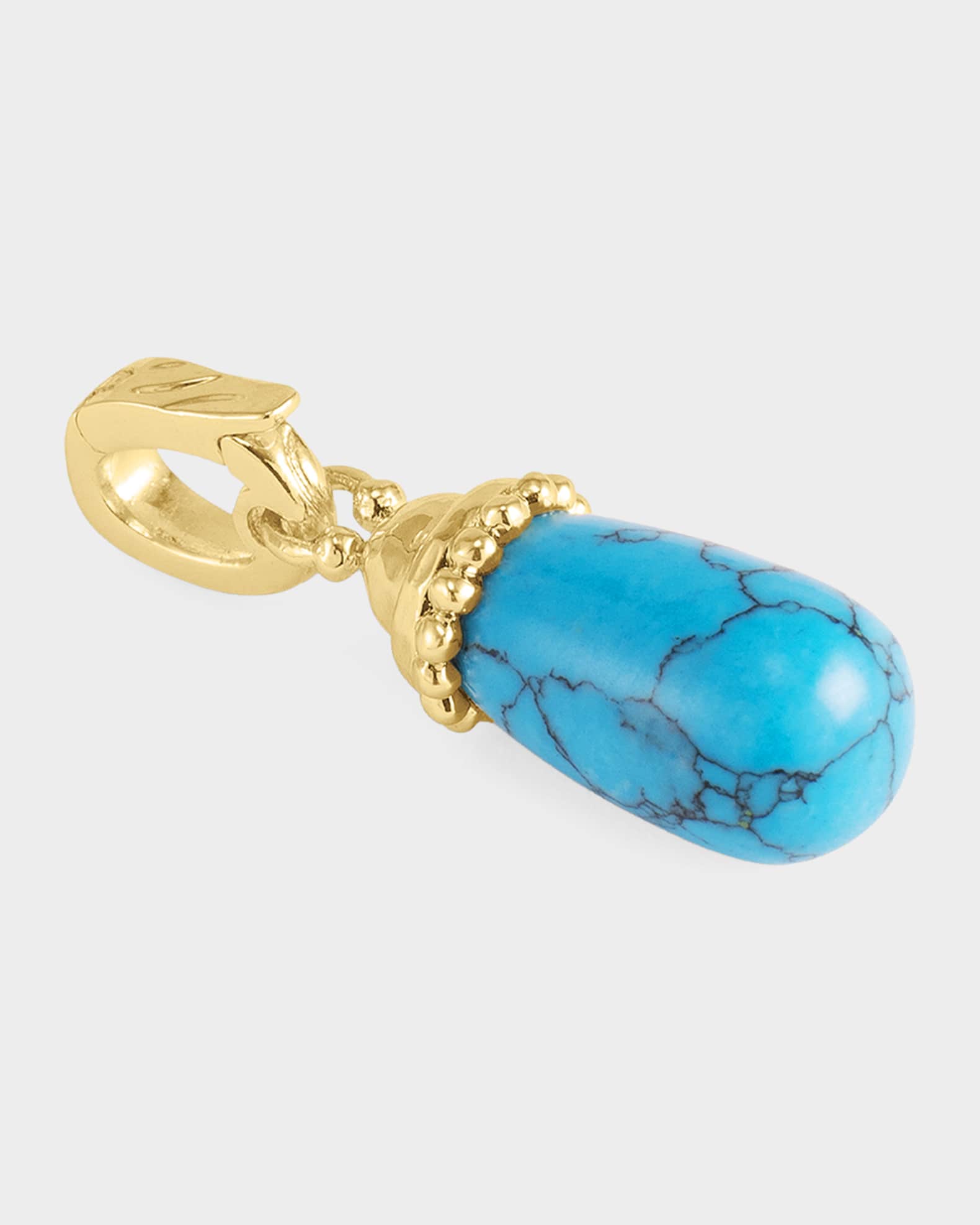 Anabel Aram Jewelry Milos Stone Drop Charm, Turquolse | Neiman Marcus