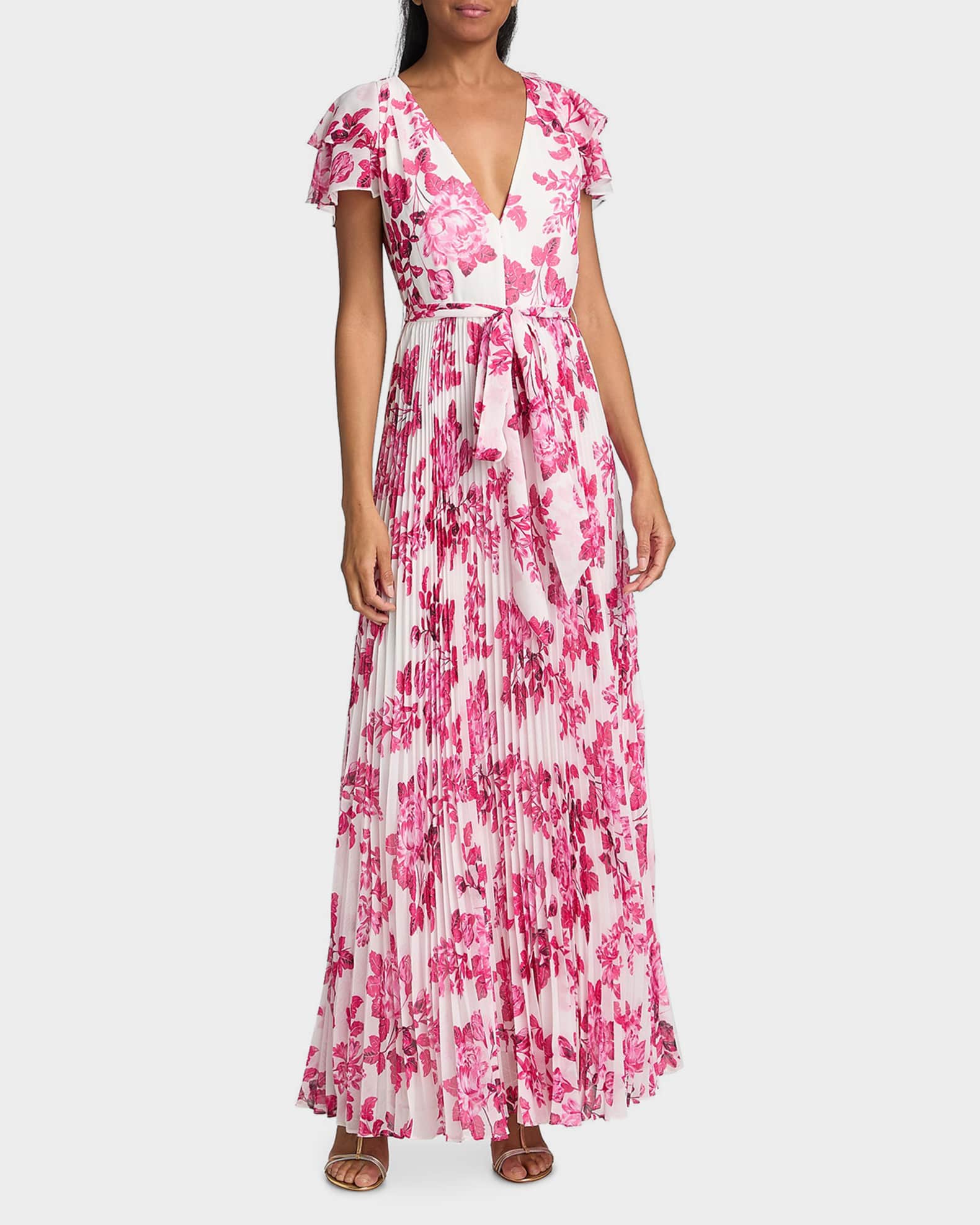 As It May Kate Floral Wrap Maxi Dress | Neiman Marcus