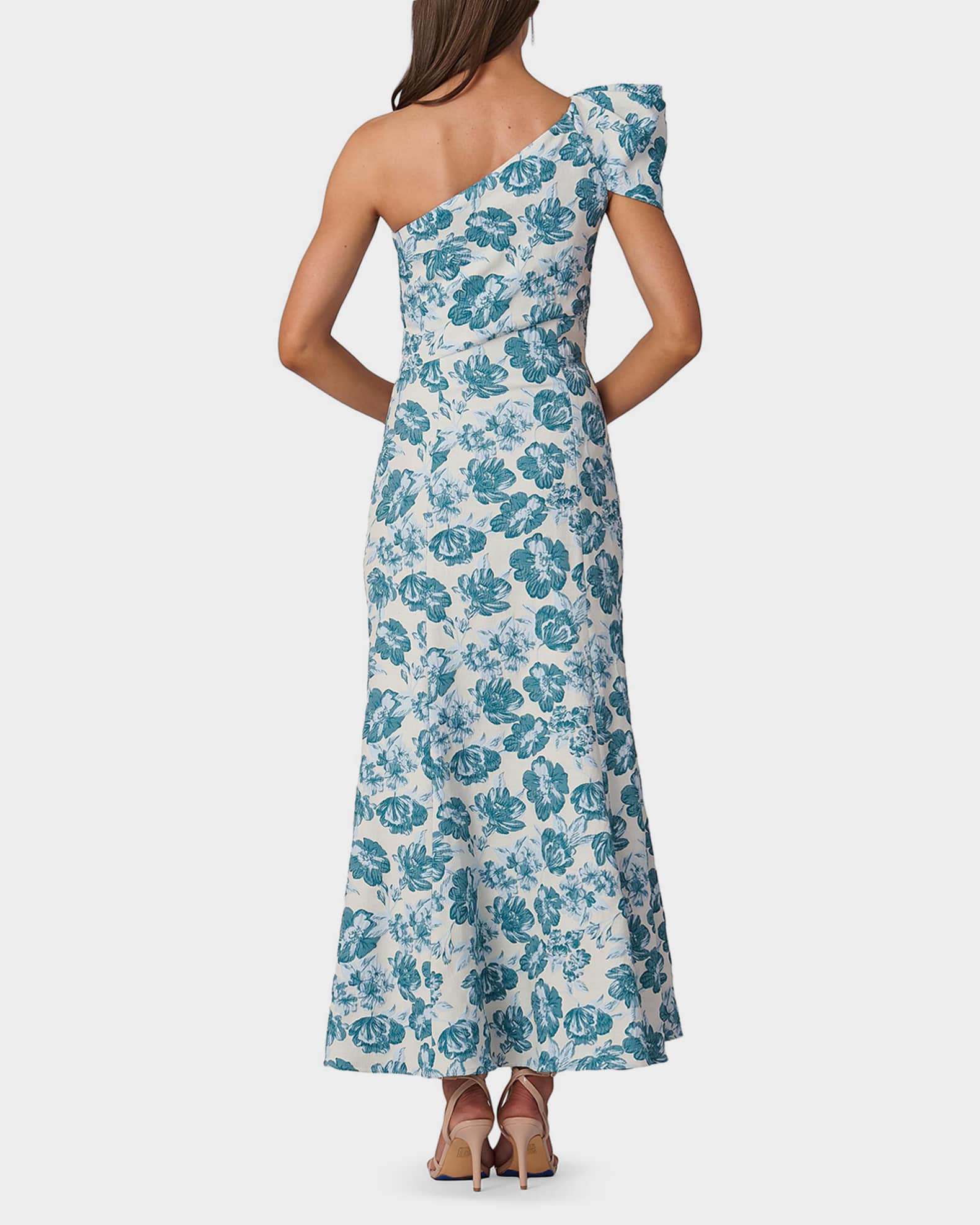 Shoshanna Lolla One-Shoulder Floral Jacquard Maxi Dress | Neiman Marcus