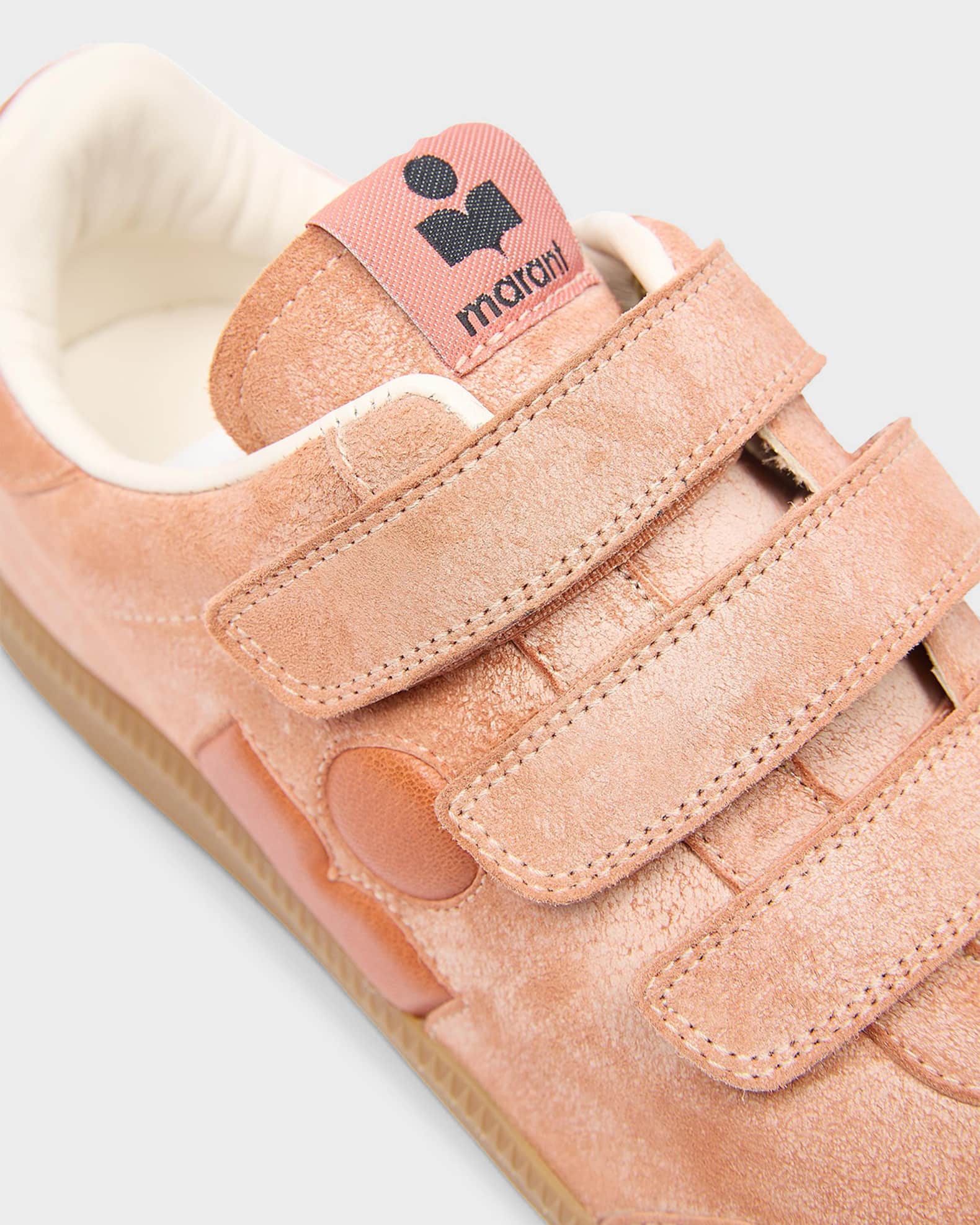 Isabel Marant Beth Kid Suede Grip-Strap Sneakers | Neiman Marcus