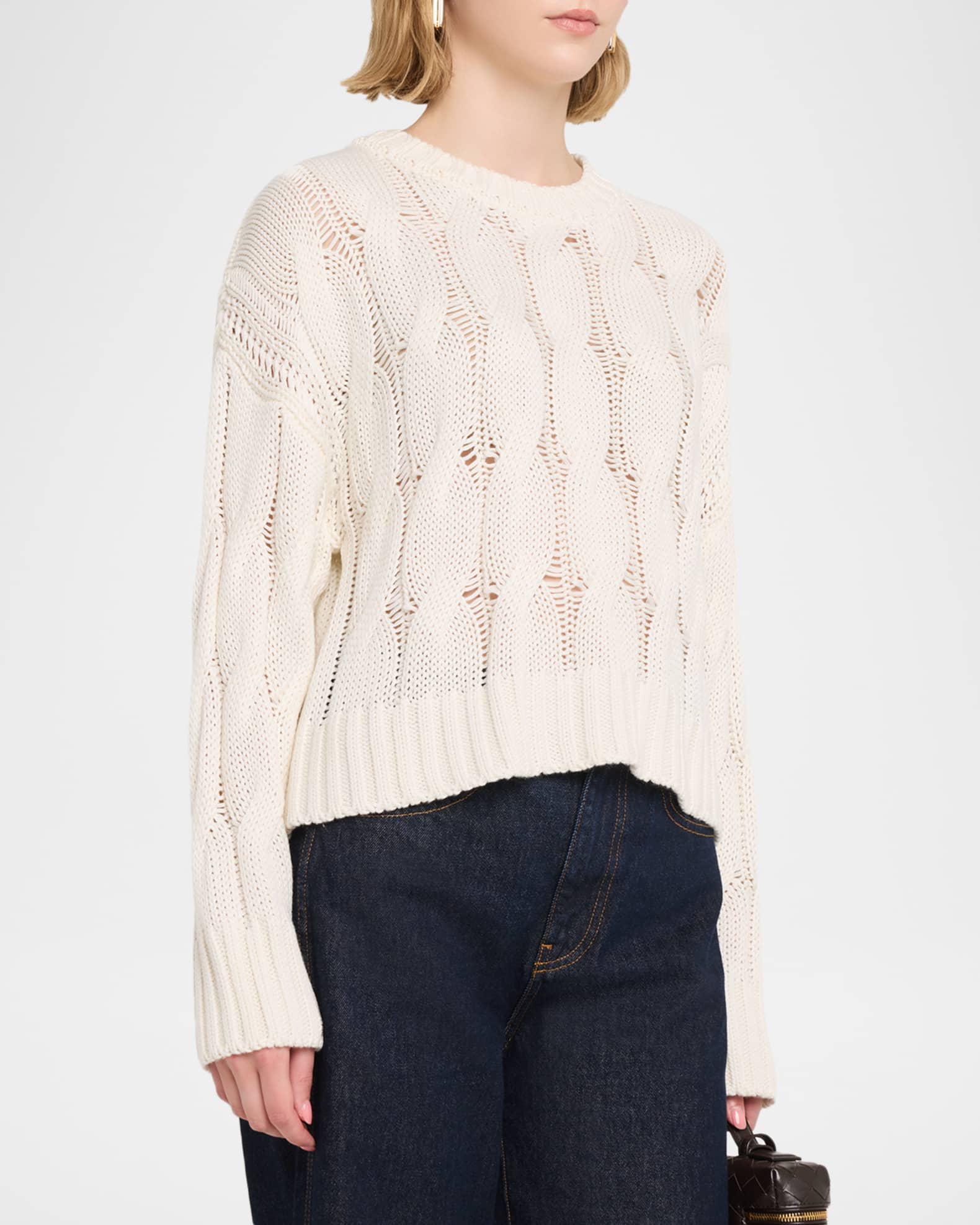 Sablyn Tristan Cable-Knit Cashmere Sweater | Neiman Marcus