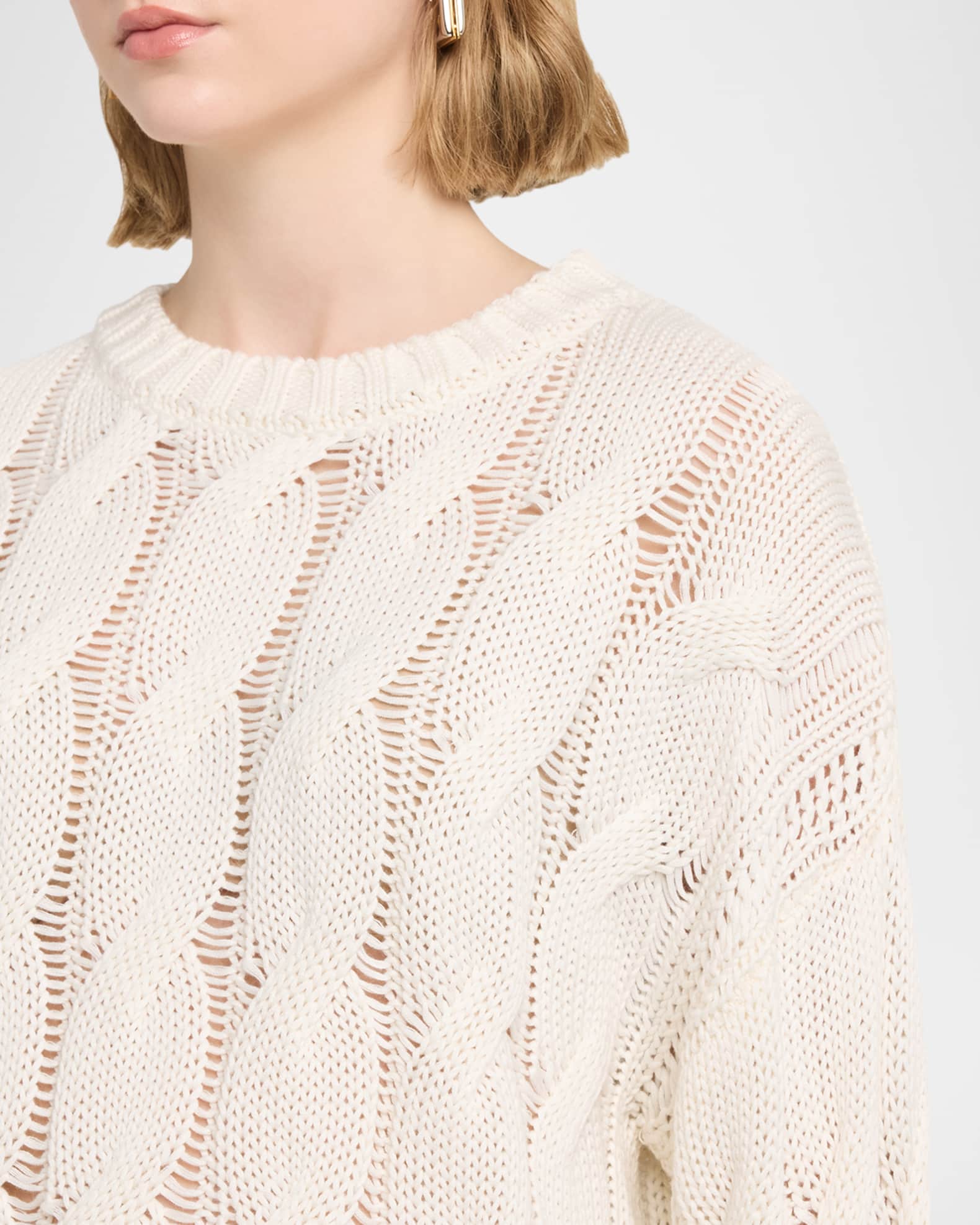 Sablyn Tristan Cable-Knit Cashmere Sweater | Neiman Marcus