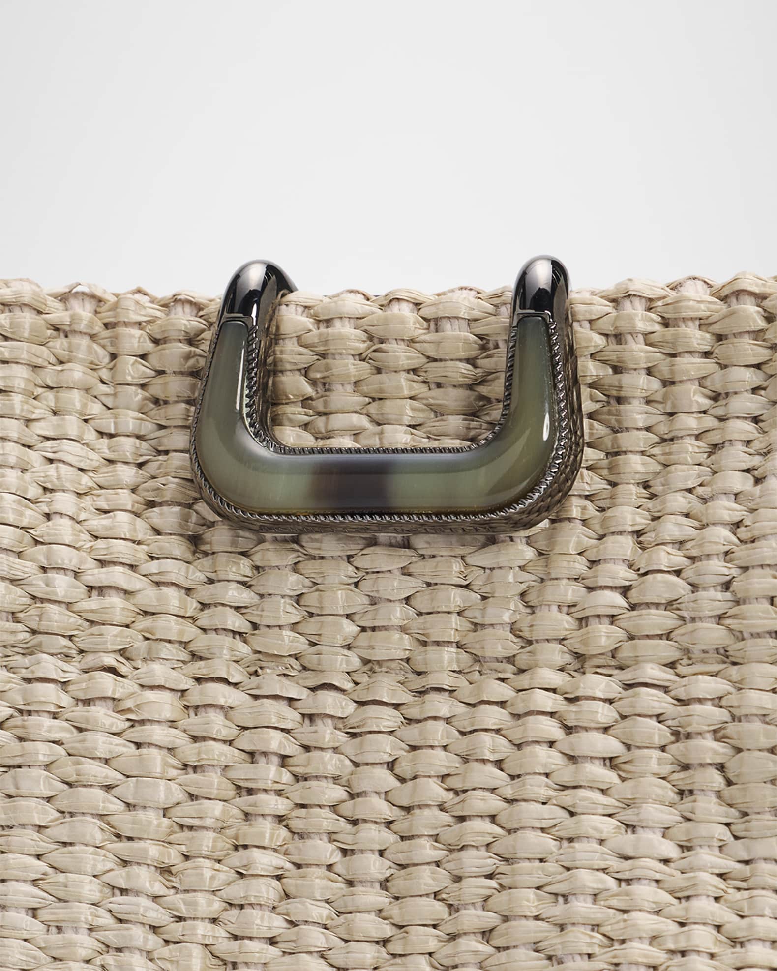 Brunello Cucinelli Raffia Small Bucket Bag | Neiman Marcus