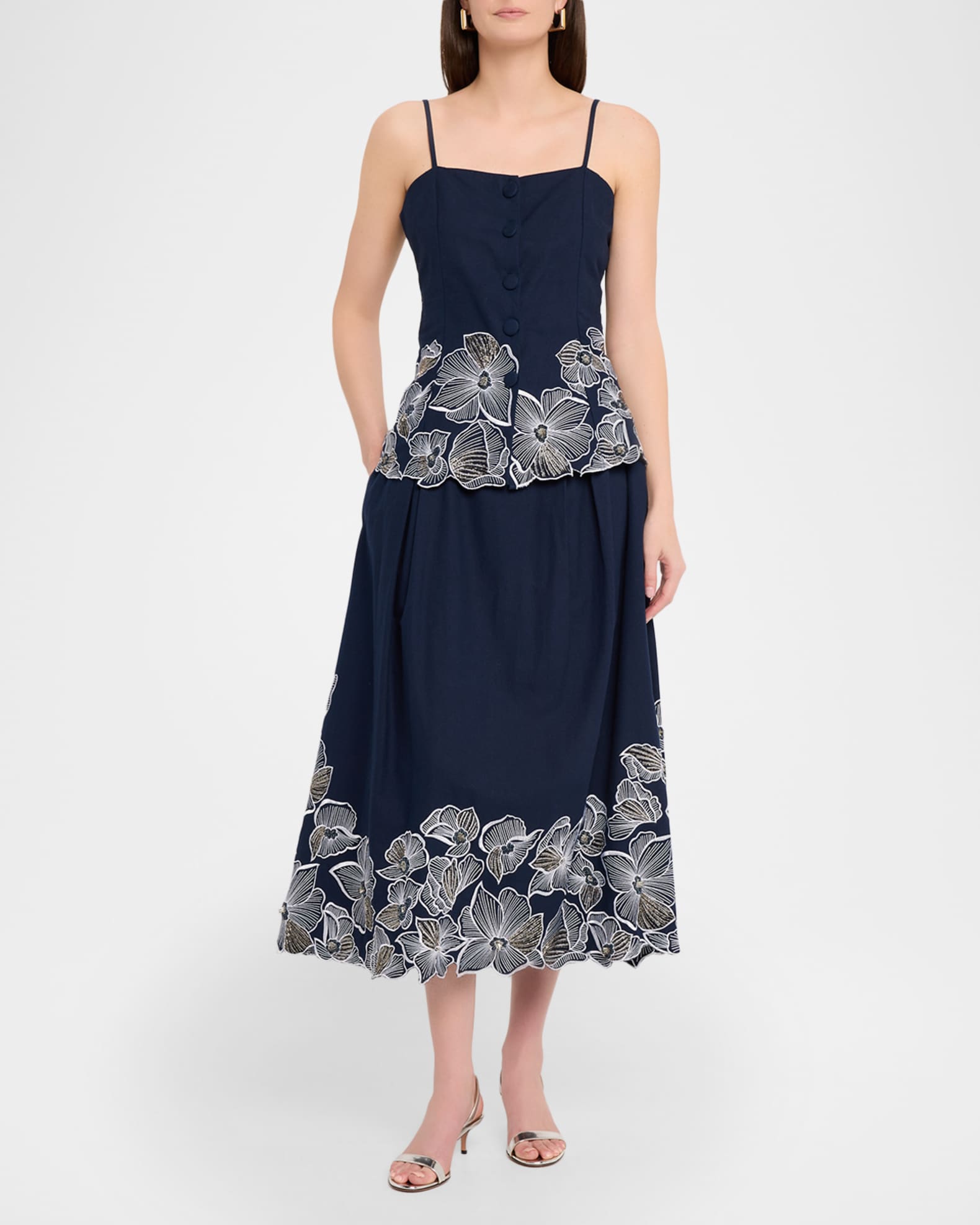 Toccin Stacy Embellished Midi Skirt | Neiman Marcus