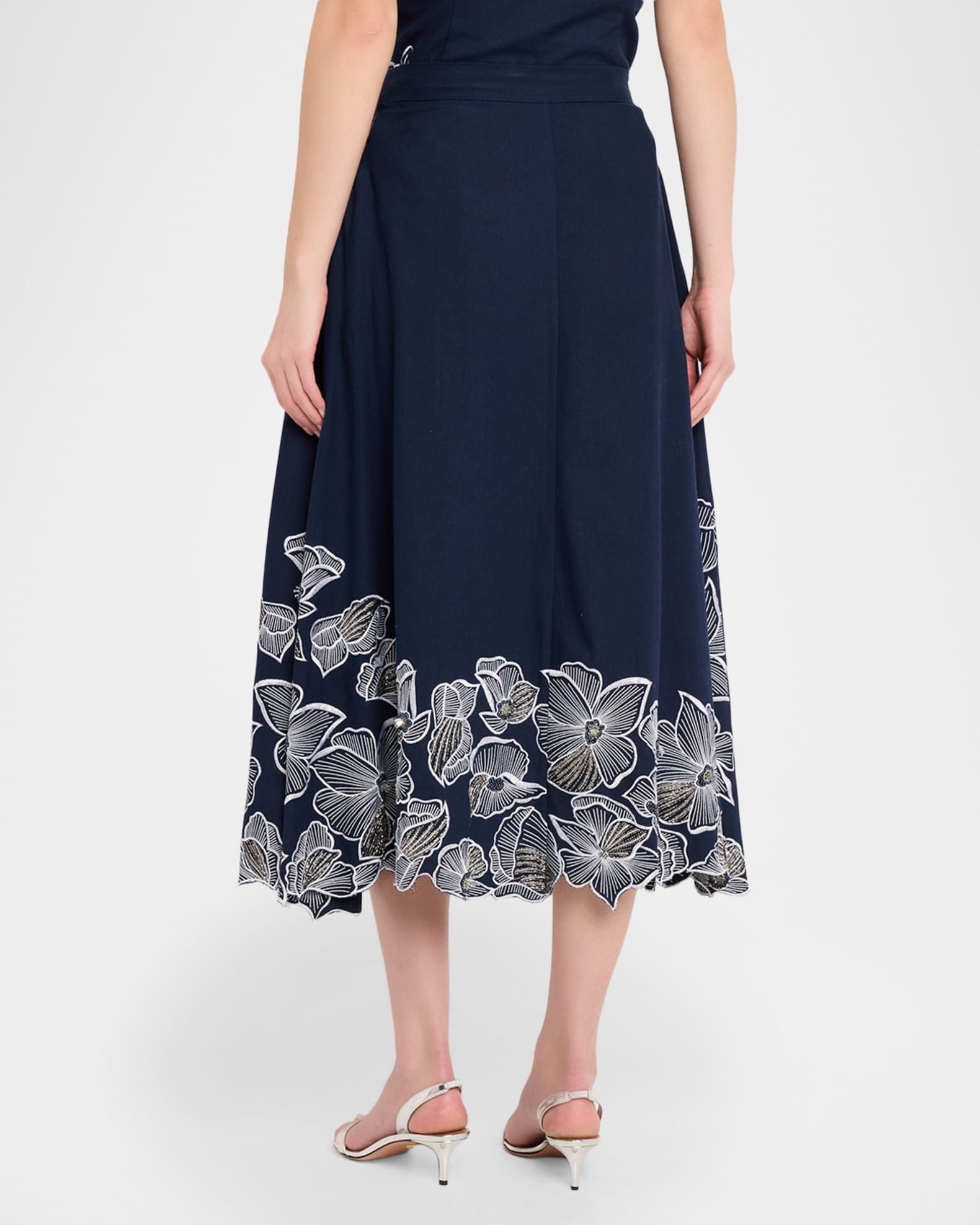 Toccin Stacy Embellished Midi Skirt | Neiman Marcus