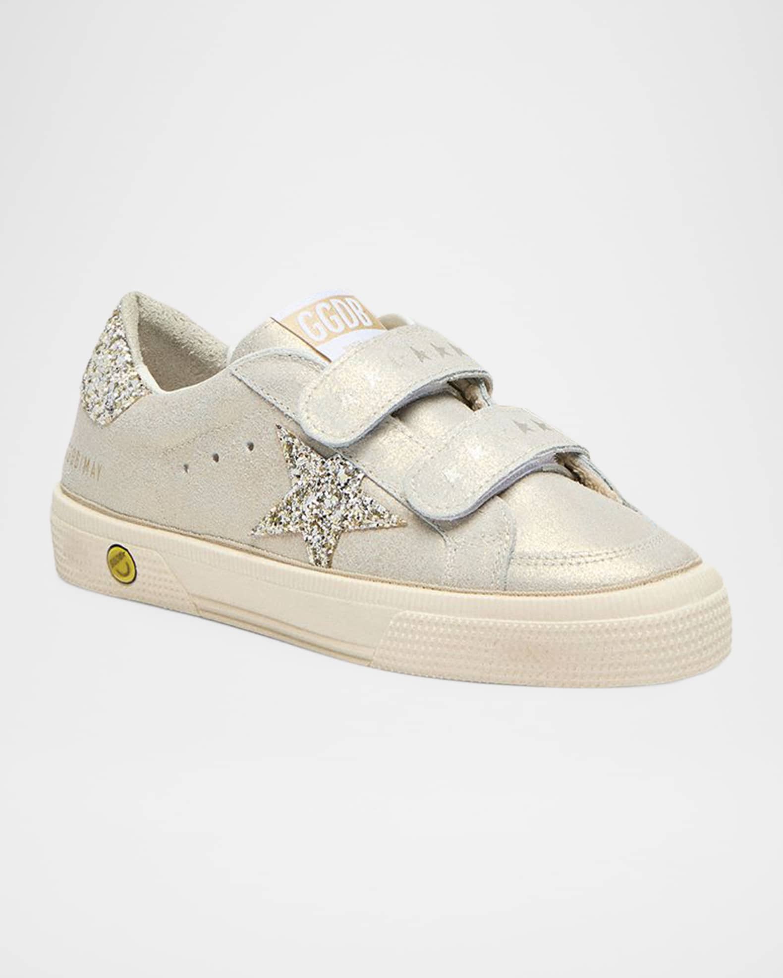 Golden Goose Girl's May School Metallic Leather Sneakers, Kids | Neiman ...