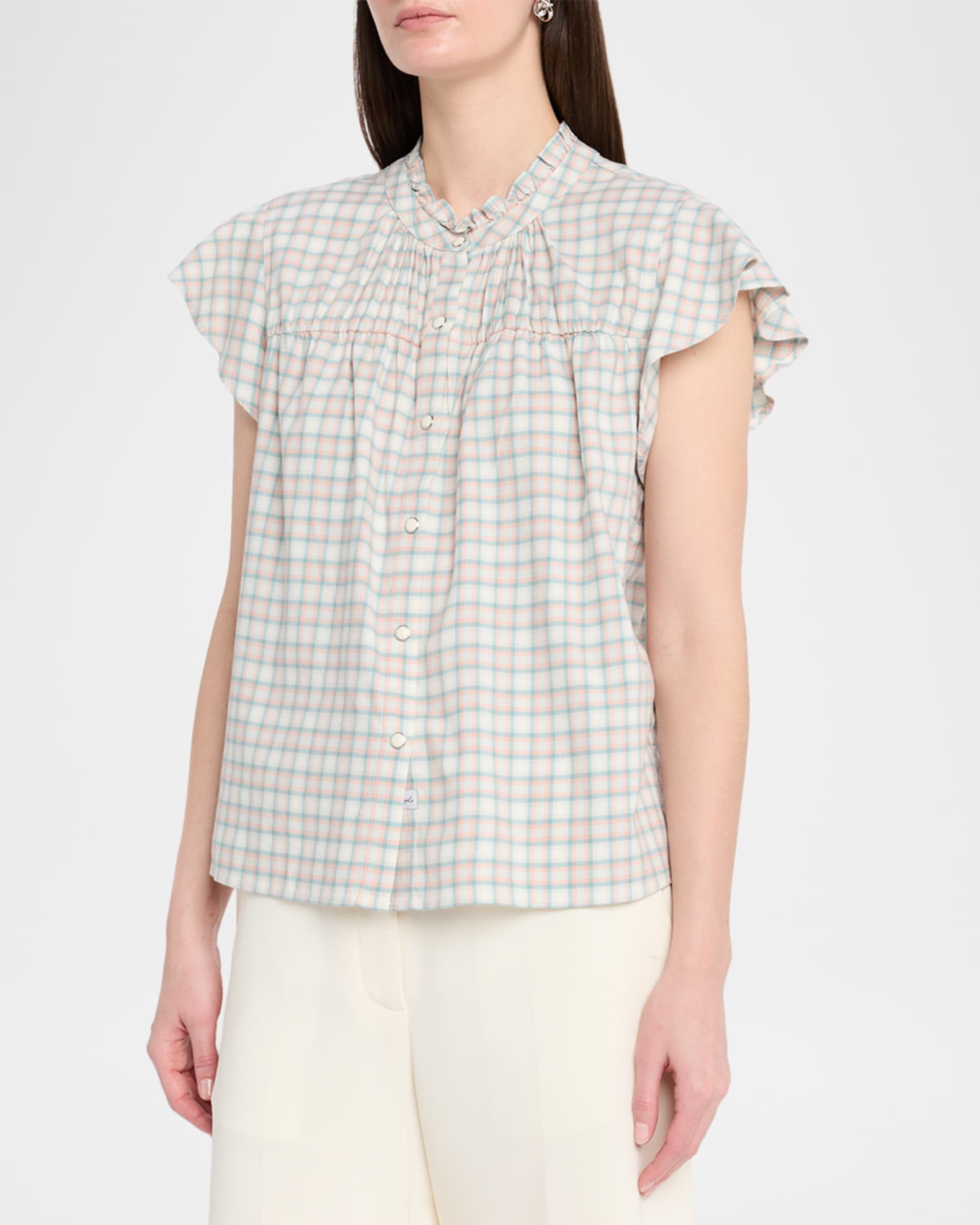 Rails Ruthie Plaid Button-Front Top | Neiman Marcus