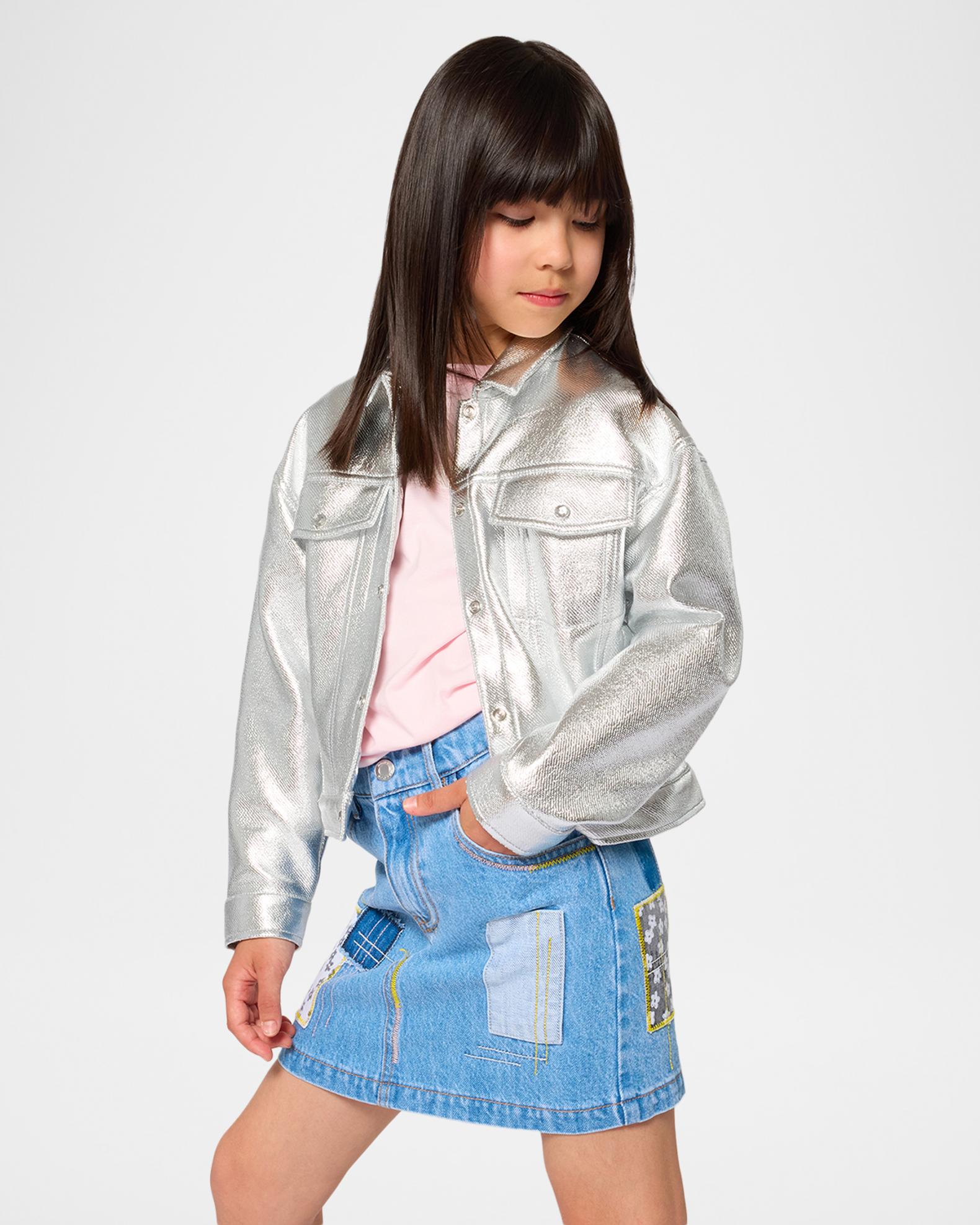 Marc Jacobs Girl's Patchwork Mini Denim Skirt, Size 4-6 | Neiman Marcus