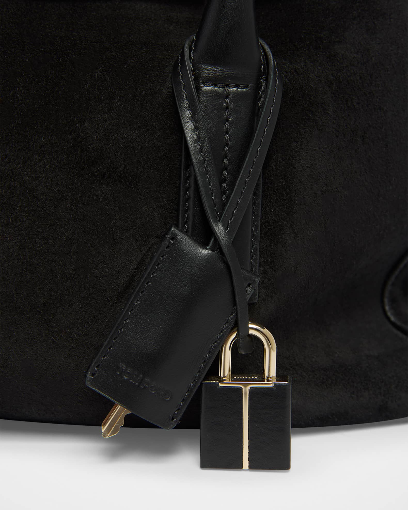 TOM FORD Eclipse Medium Suede & Leather Shoulder Bag | Neiman Marcus