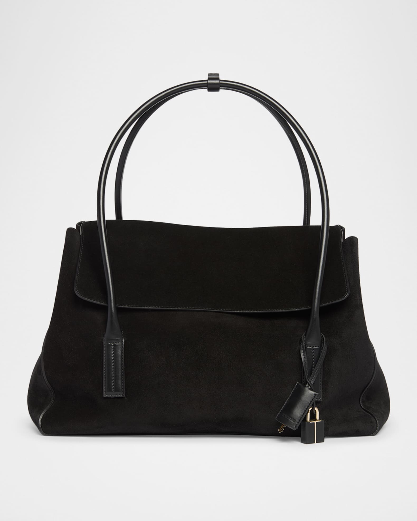 TOM FORD Eclipse Medium Suede & Leather Shoulder Bag | Neiman Marcus