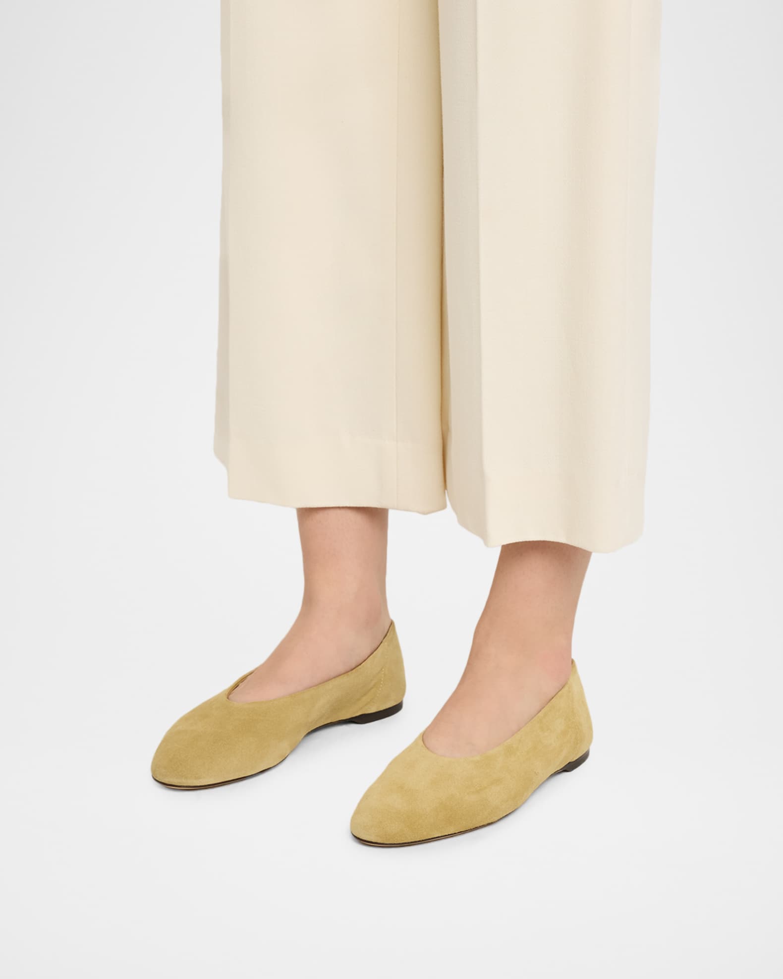 Toteme Slip Suede Ballerina Flats | Neiman Marcus