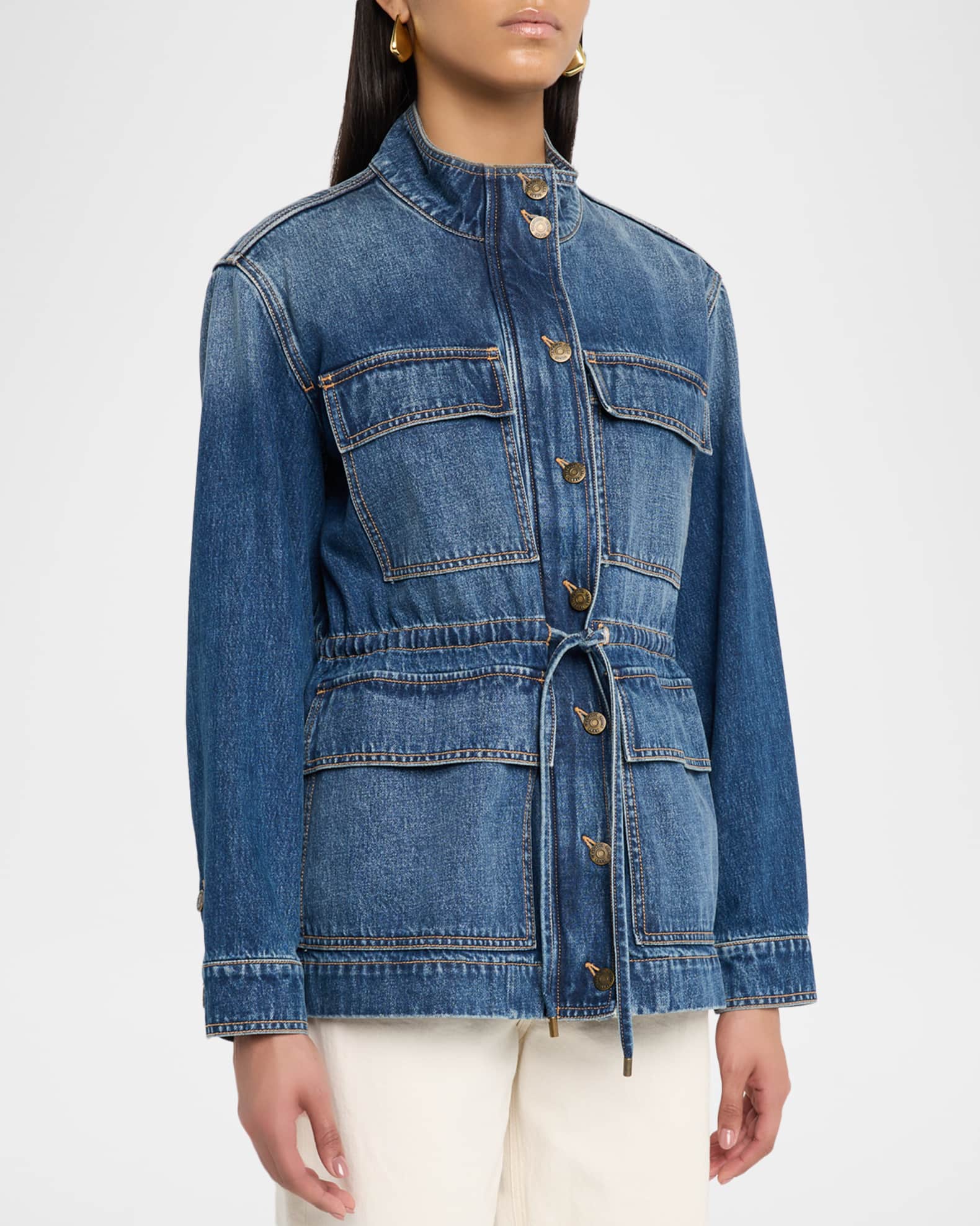 Veronica Beard Truman Denim Anorak Jacket | Neiman Marcus