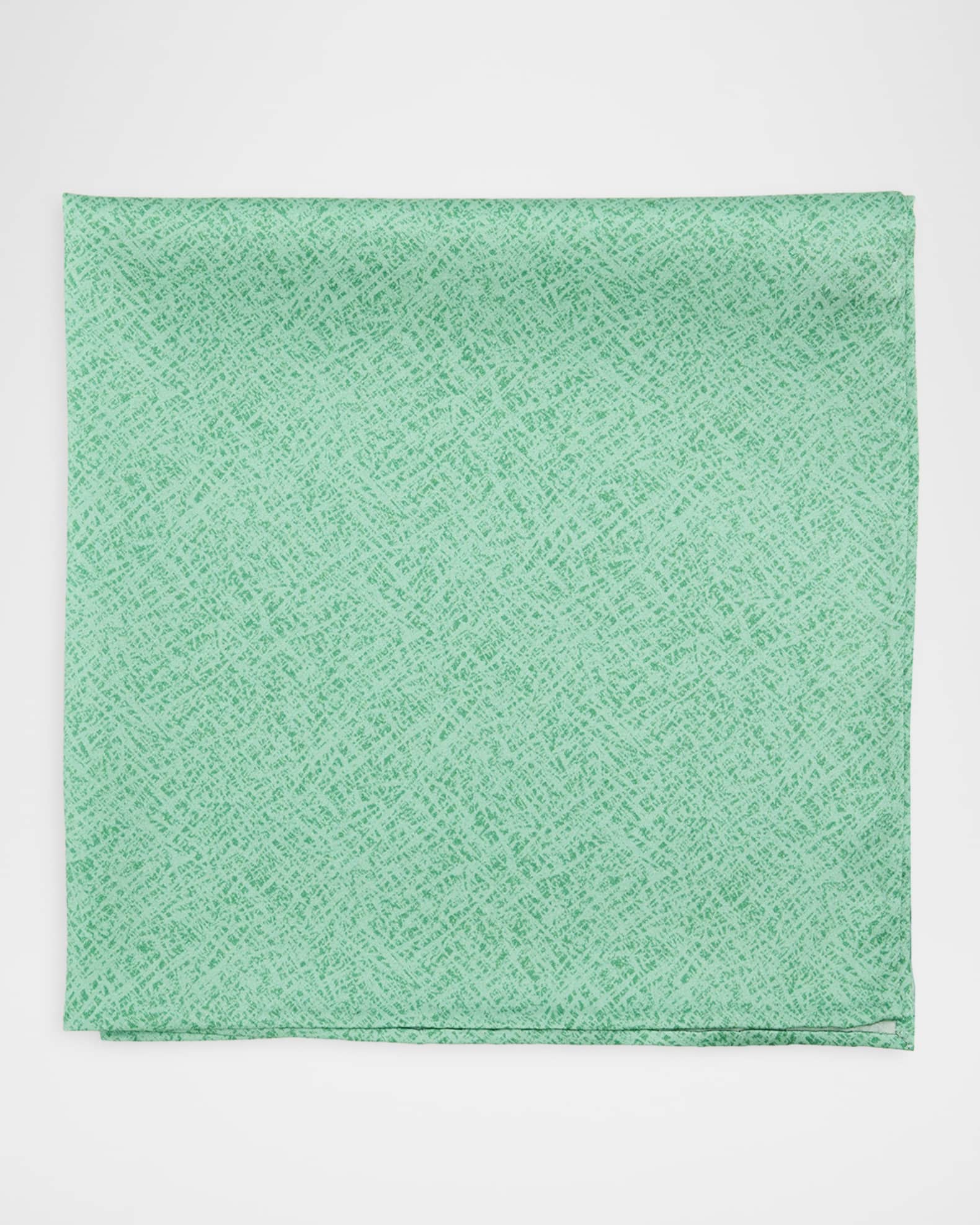 Stefano Ricci Men's Tonal Grid Line-Print Silk Pocket Square | Neiman ...
