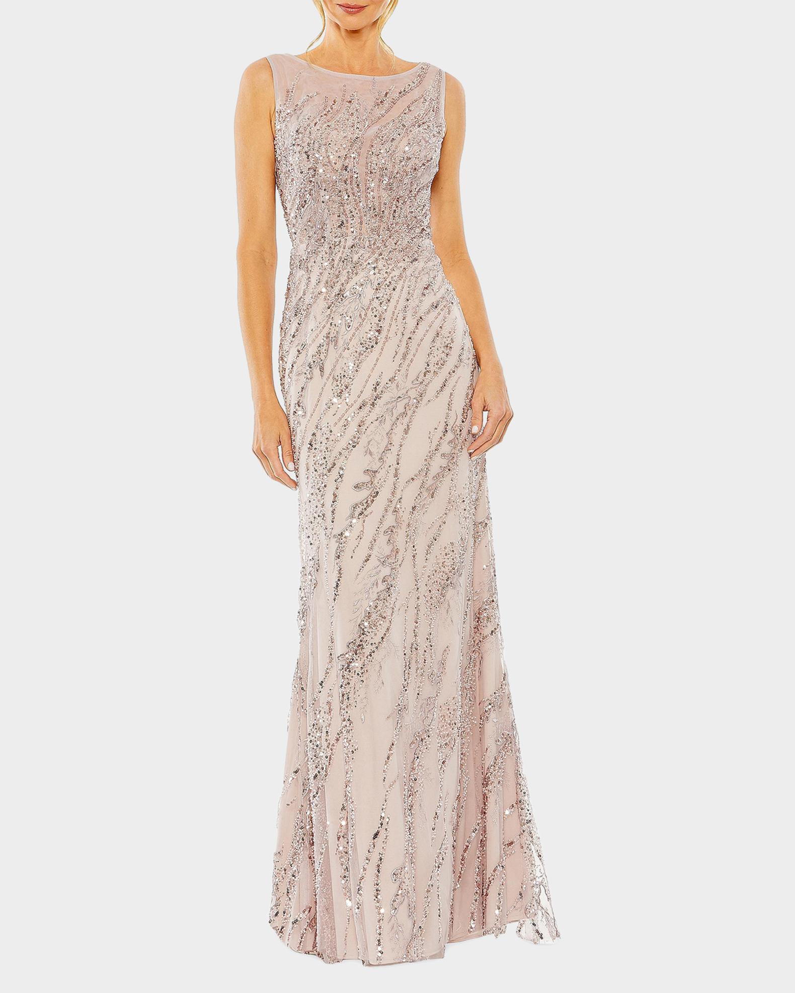 Mac Duggal Beaded Column Gown