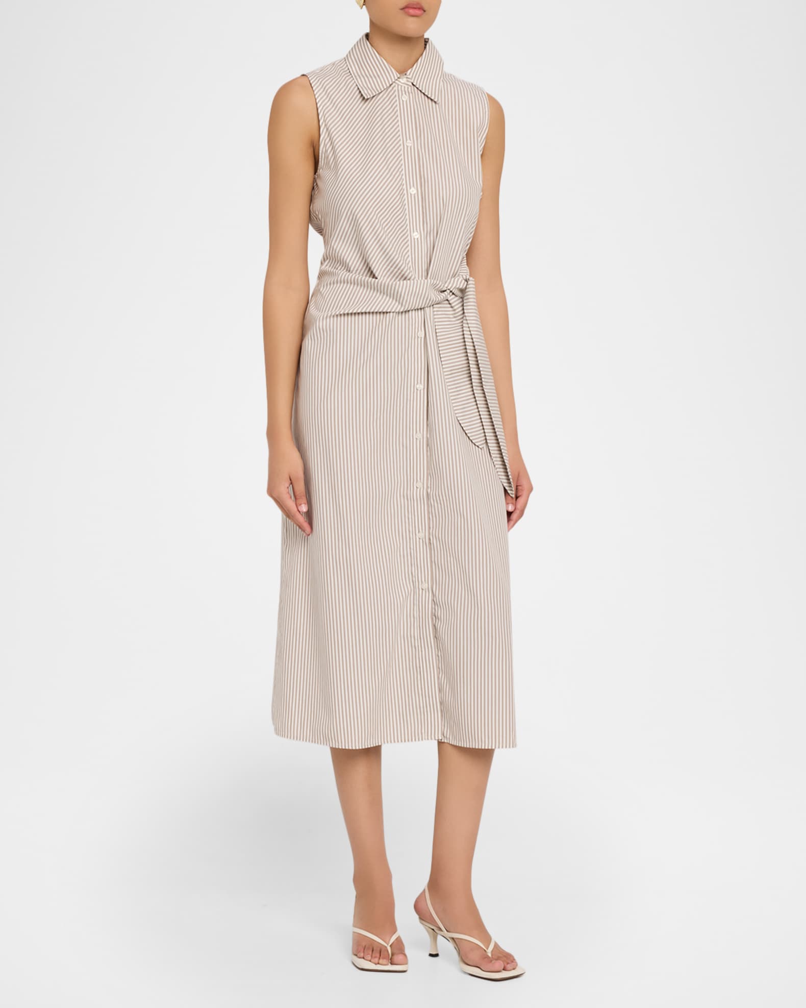 Favorite Daughter The Good Behavior Striped Midi Dress | Neiman Marcus