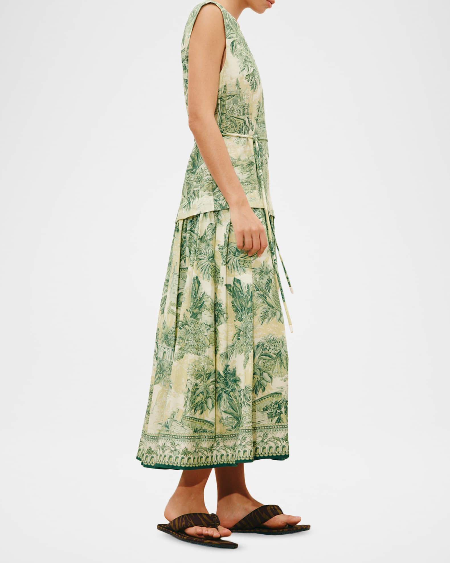 ALEMAIS Sara Printed Midi Dress | Neiman Marcus
