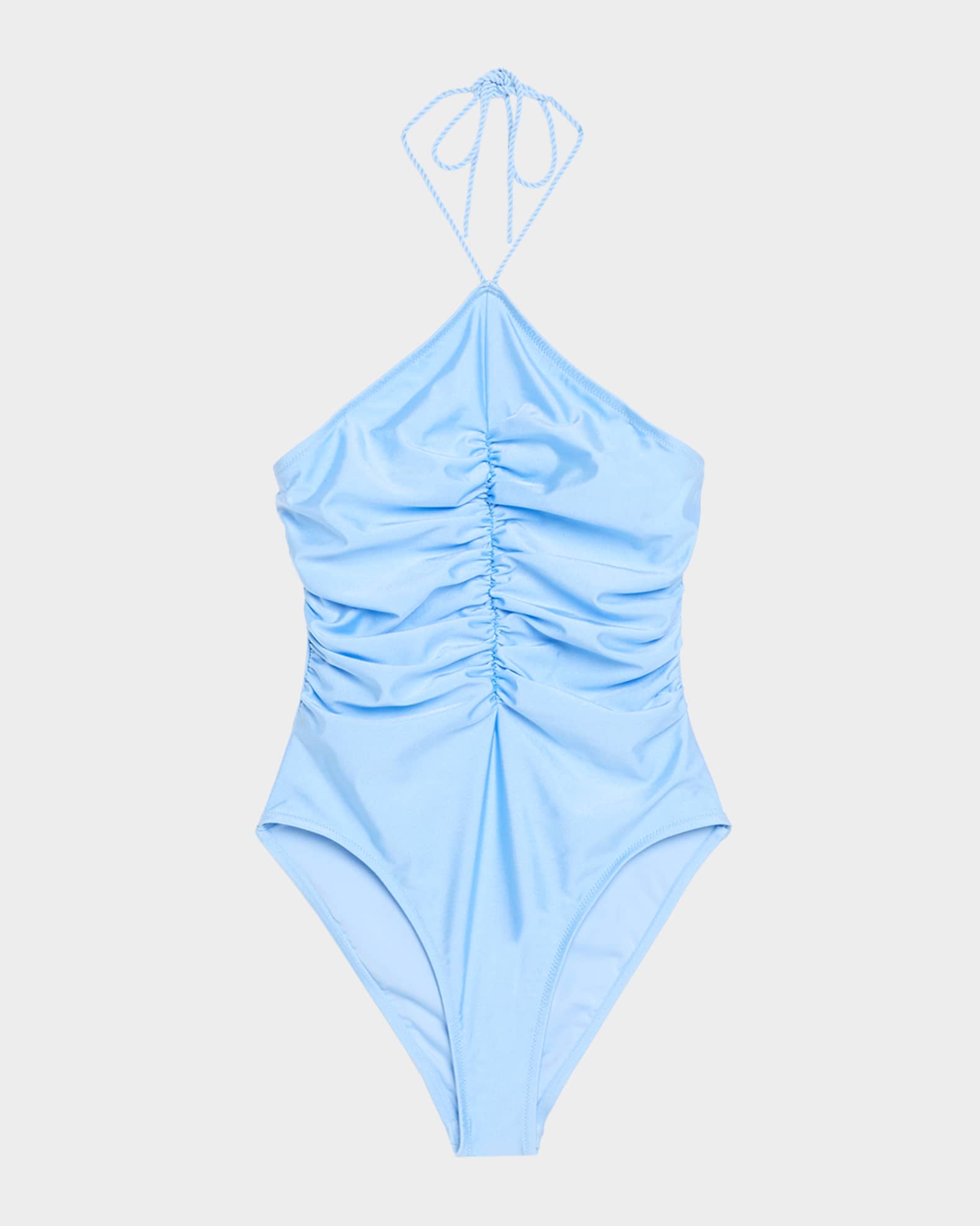 Solid and Striped The Mina Halter One-Piece Swimsuit | Neiman Marcus