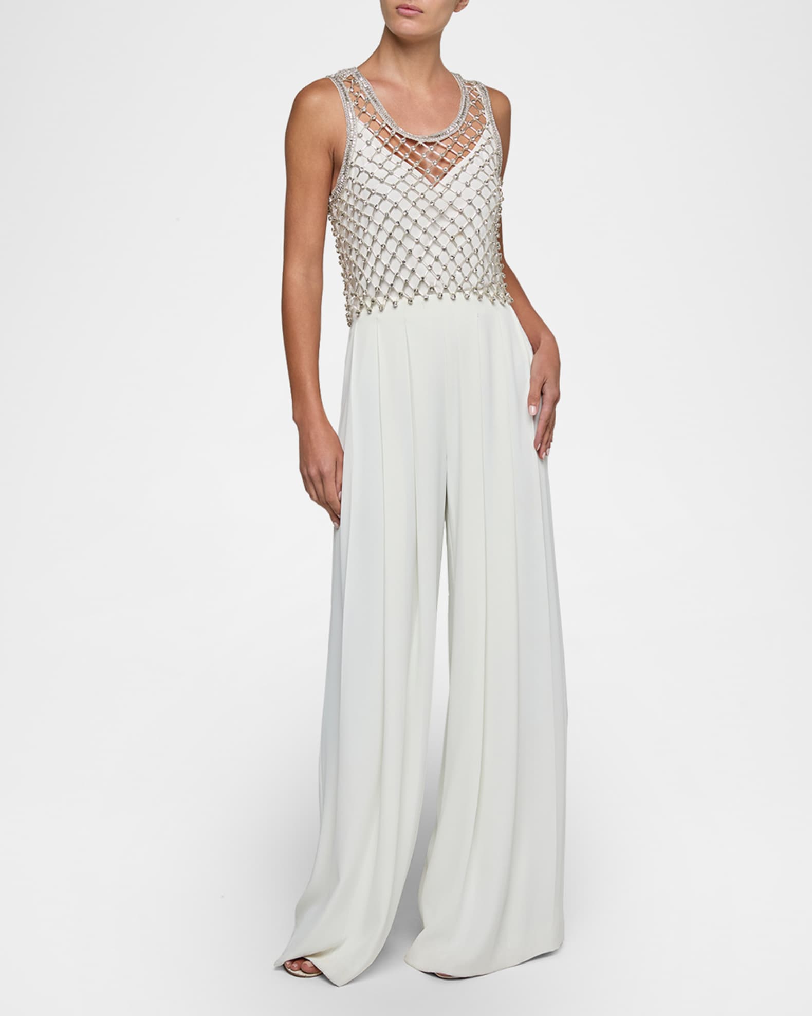 L'Agence Freia Crystal Tank Top | Neiman Marcus