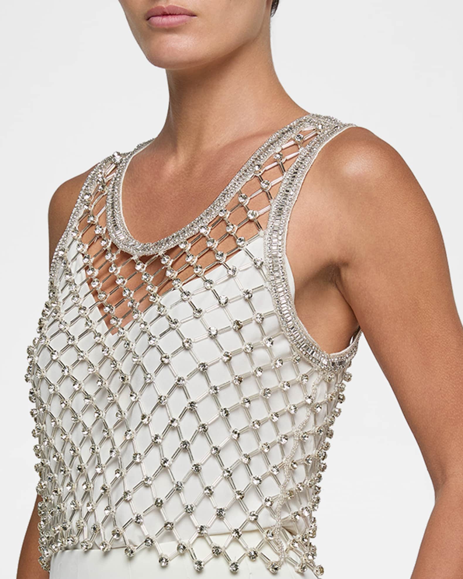 L'Agence Freia Crystal Tank Top | Neiman Marcus
