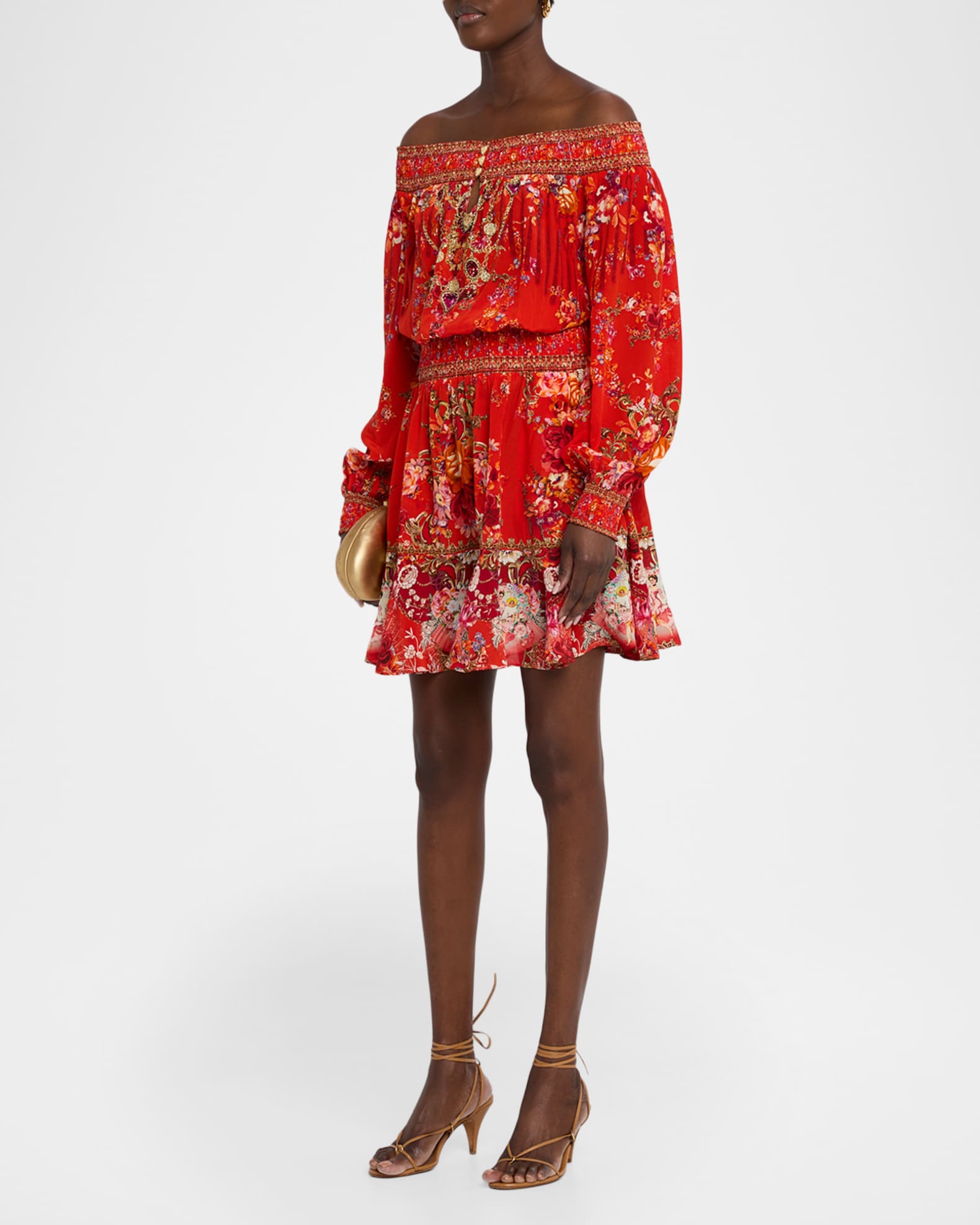 Camilla Ole Ole Off-Shoulder Mini Dress | Neiman Marcus