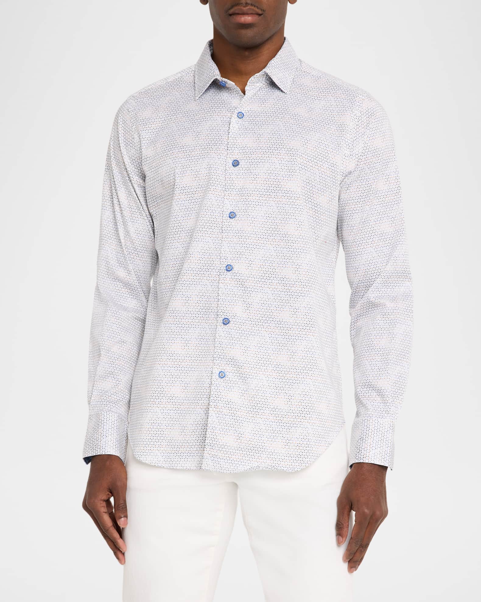 Robert Graham Men's Akehurst Geometric Stretch Sport Shirt | Neiman Marcus