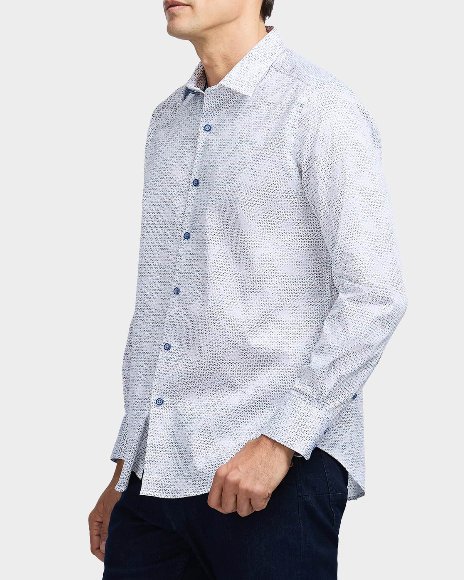 Robert Graham Men's Akehurst Geometric Stretch Sport Shirt | Neiman Marcus