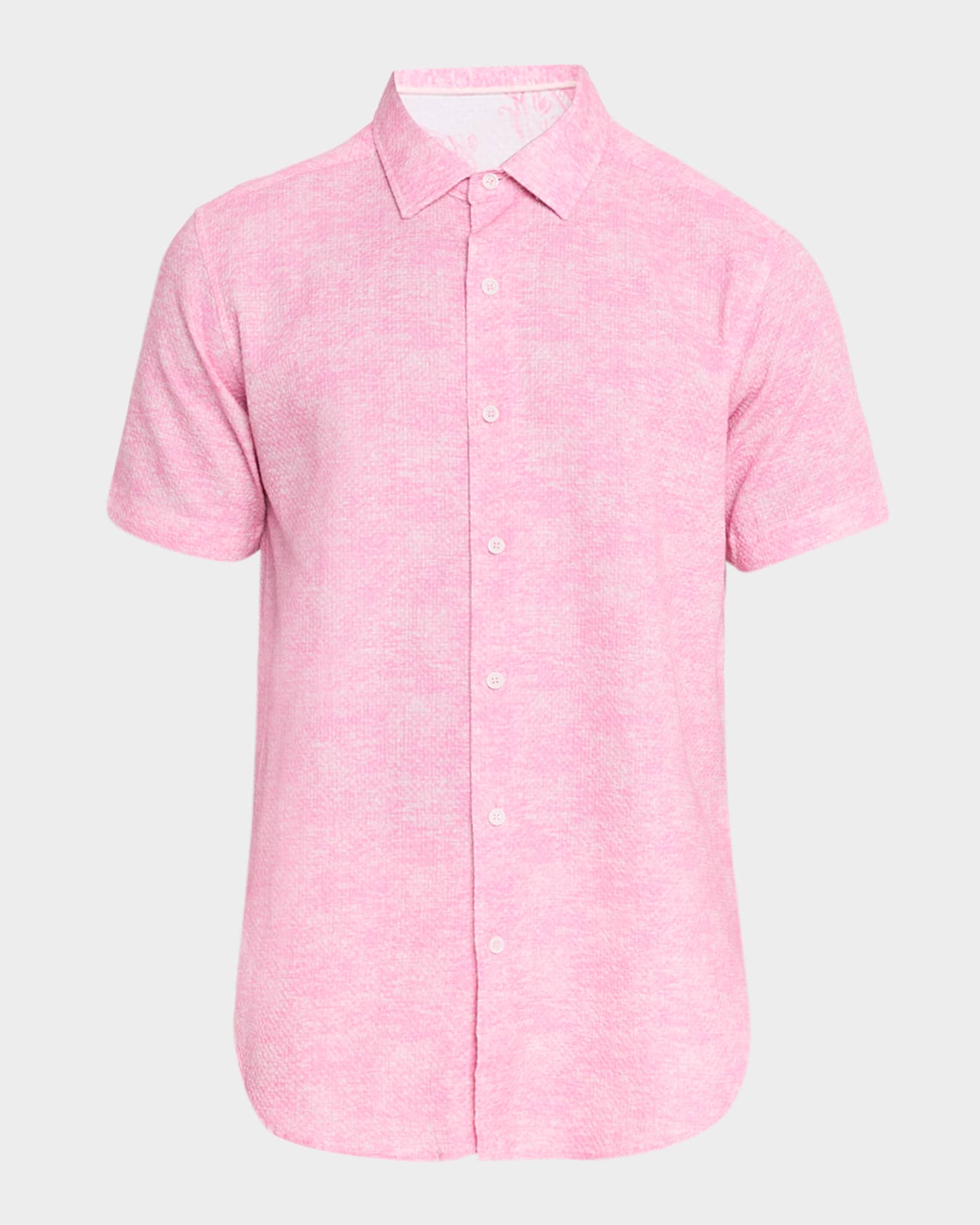Robert Graham Men's Reid Cotton Tonal Pattern Short-Sleeve Shirt ...
