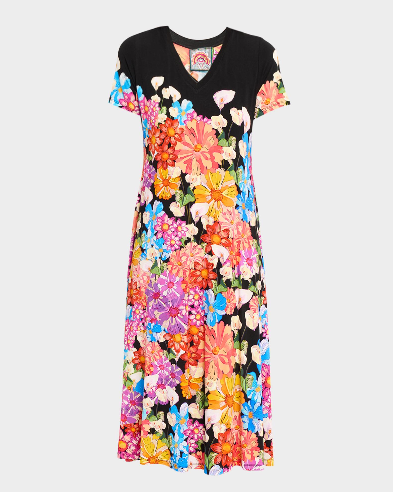 Johnny Was The Janie Floral Print Favorite T Shirt Midi Dress Neiman