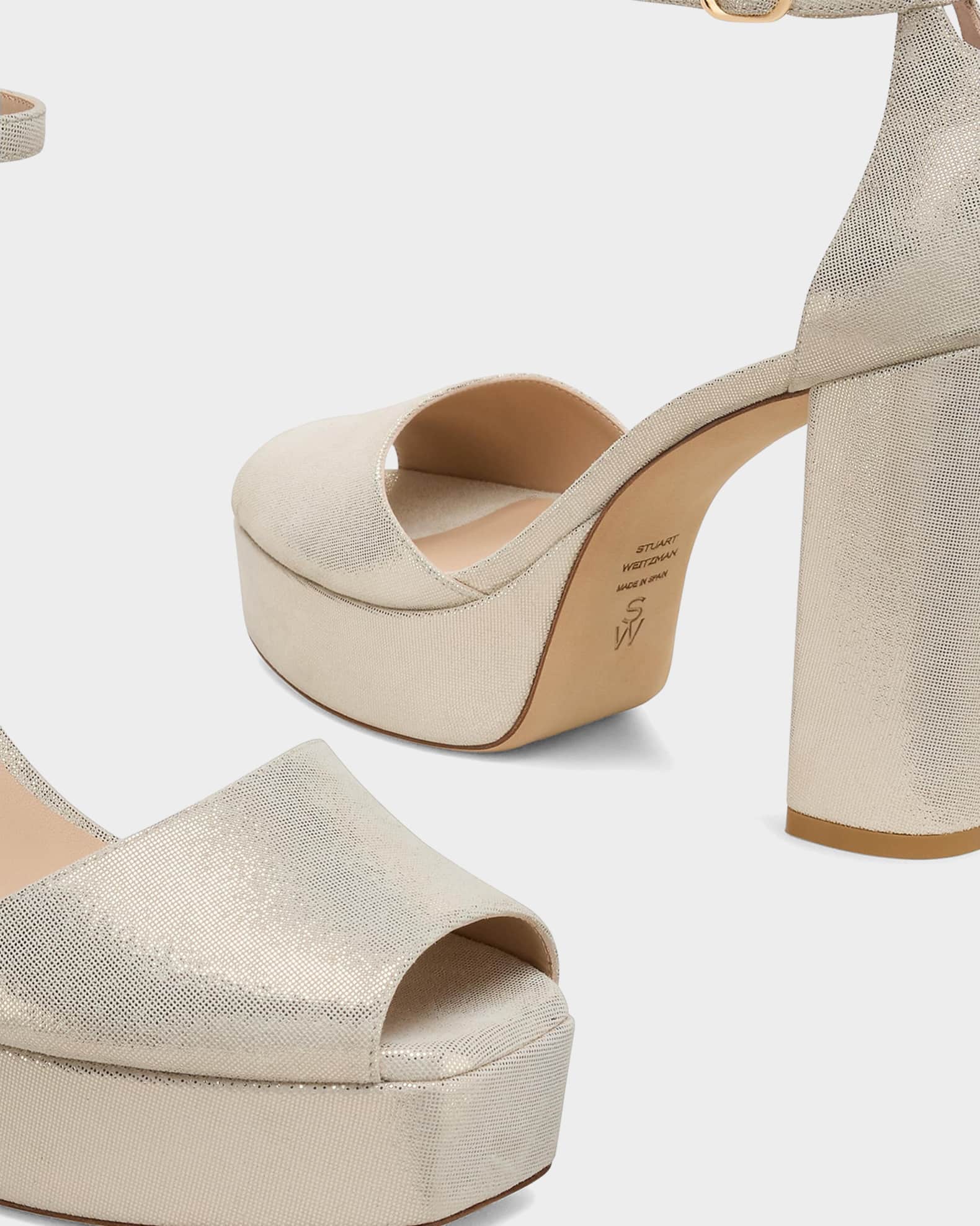 Stuart Weitzman 110mm Sabrina Platform Ankle-Strap Sandals | Neiman Marcus