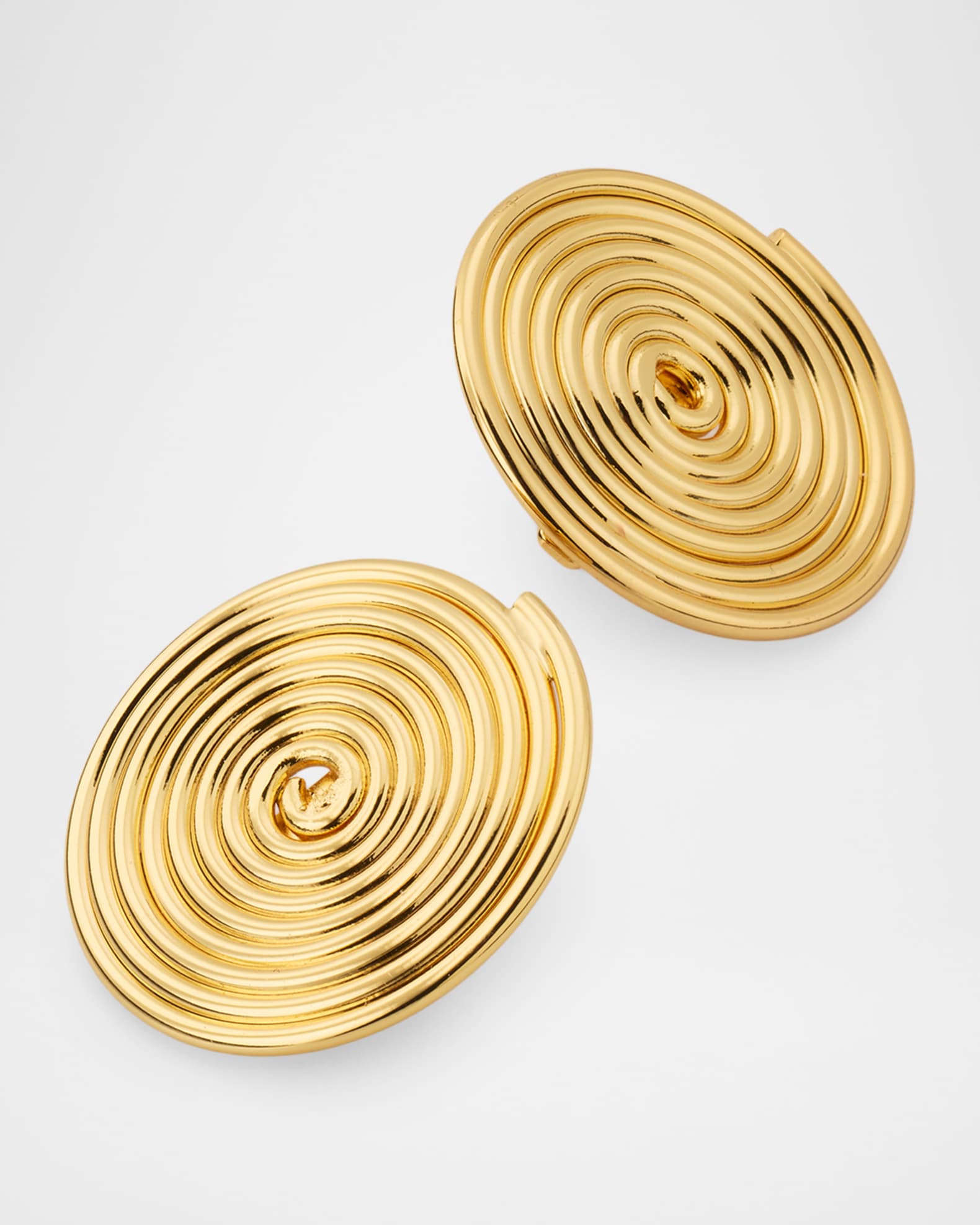 Golconda by Kenneth Jay Lane Spiral Wire Clip-On Earrings | Neiman Marcus