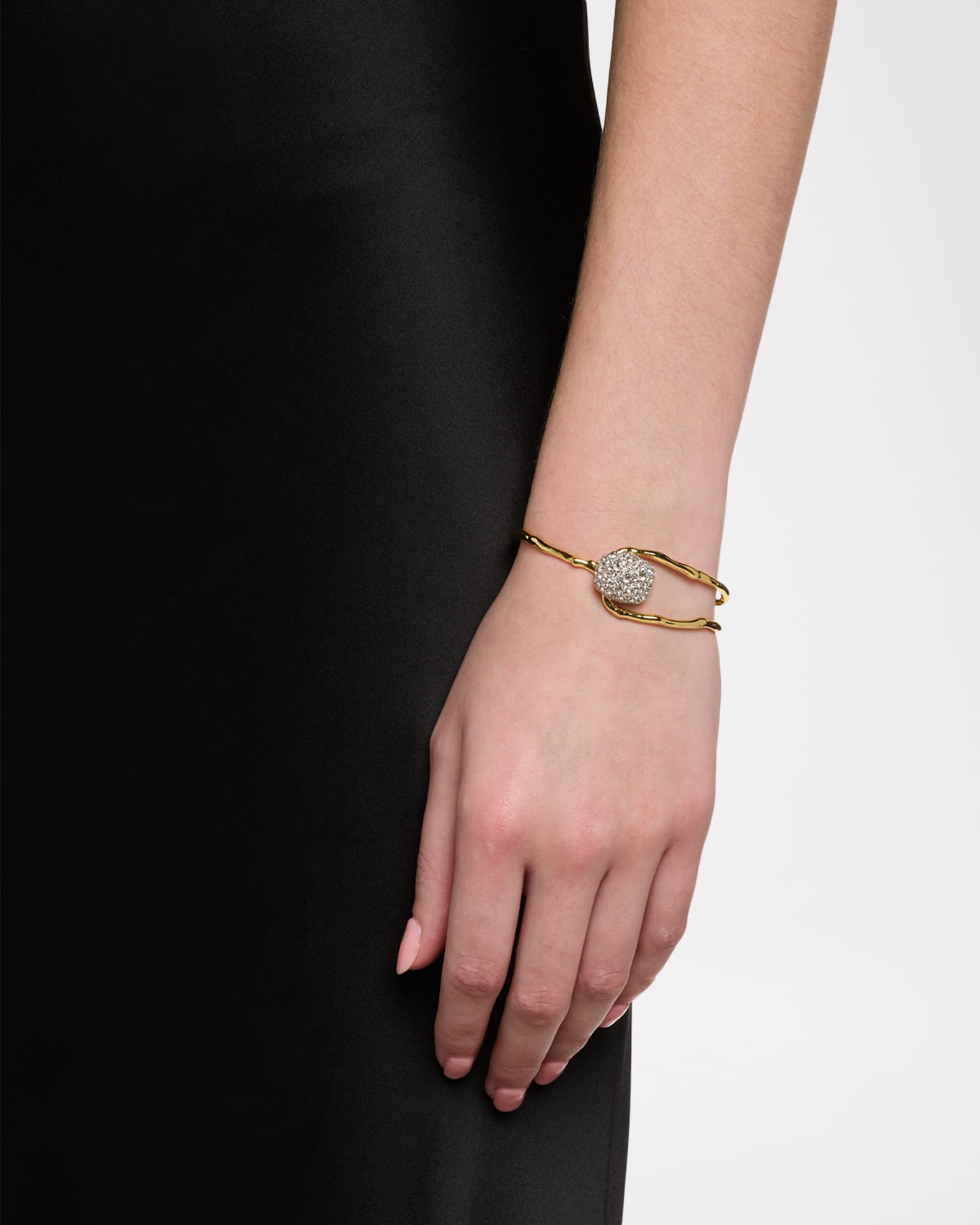 Alexis Bittar Solanales Crystal Pebble Clasp Bracelet | Neiman Marcus