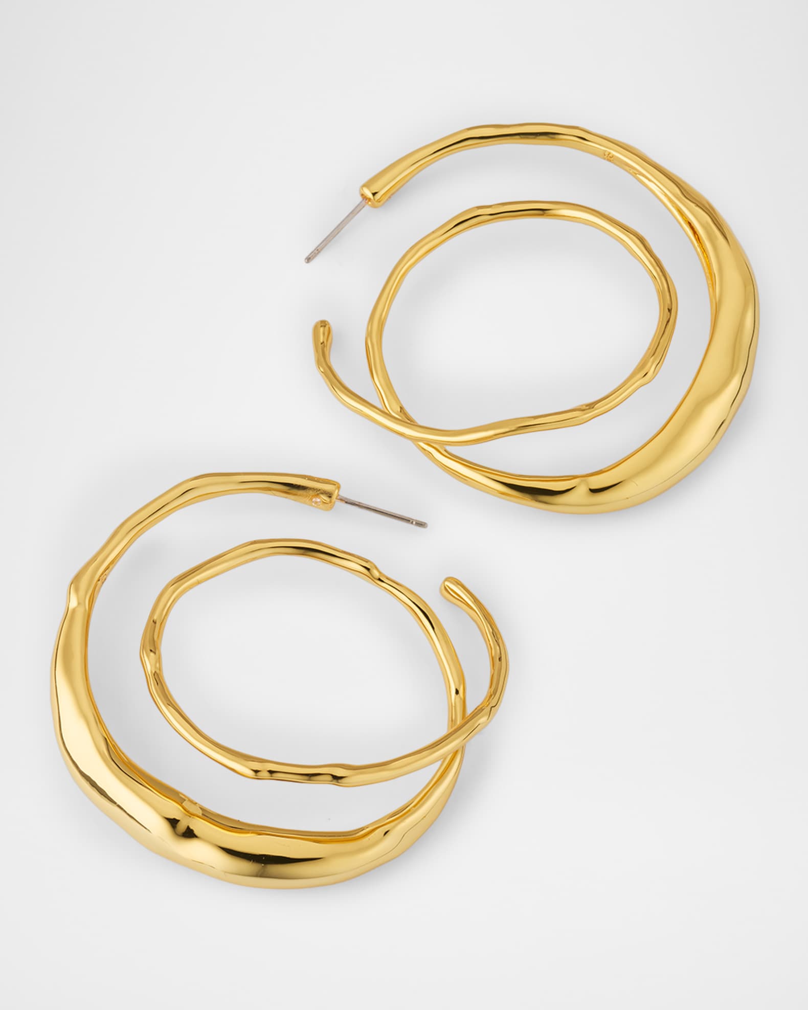 Alexis Bittar Molten Gold Spiral Hoop Earrings | Neiman Marcus