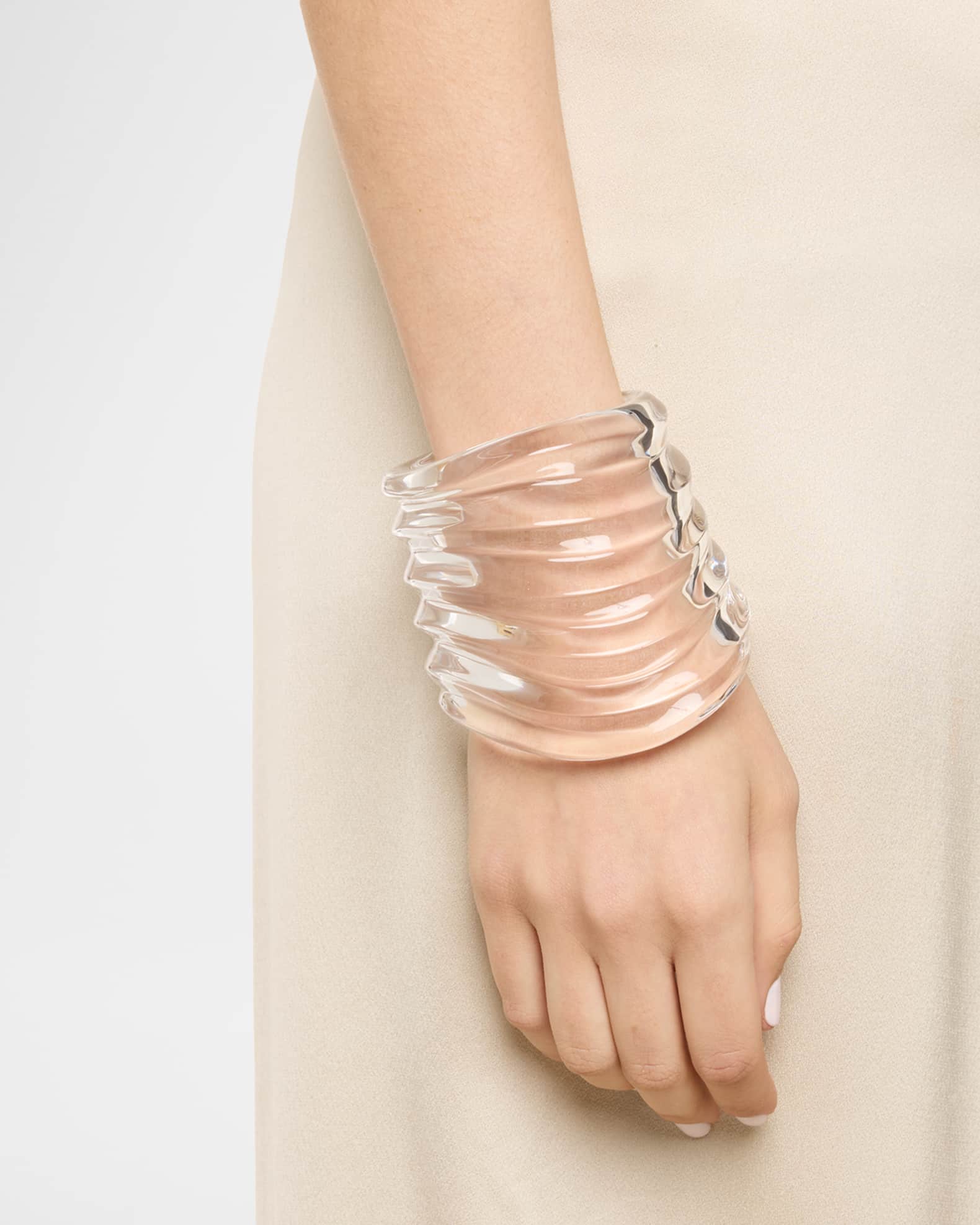 Alexis Bittar Liquid Lucite Wide Ripple Cuff Bracelet | Neiman Marcus