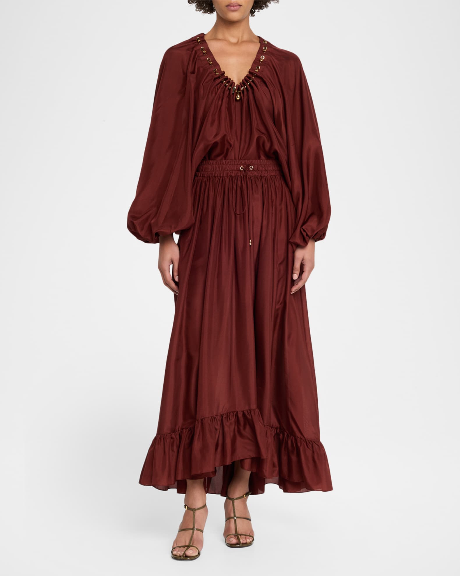 Zimmermann Aster Silk Maxi Skirt | Neiman Marcus