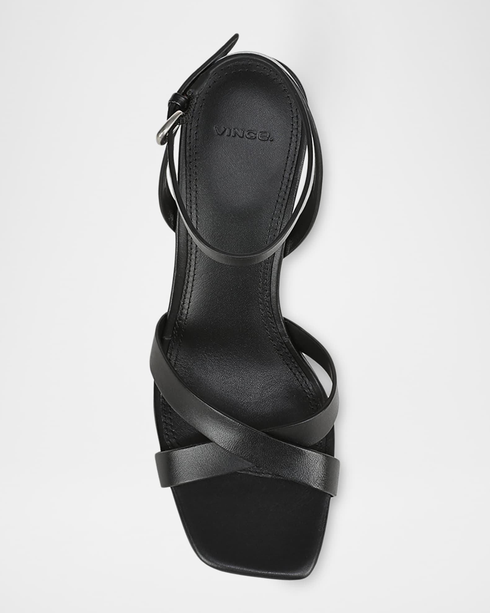Vince 75mm Parma Leather Wedge Sandals | Neiman Marcus