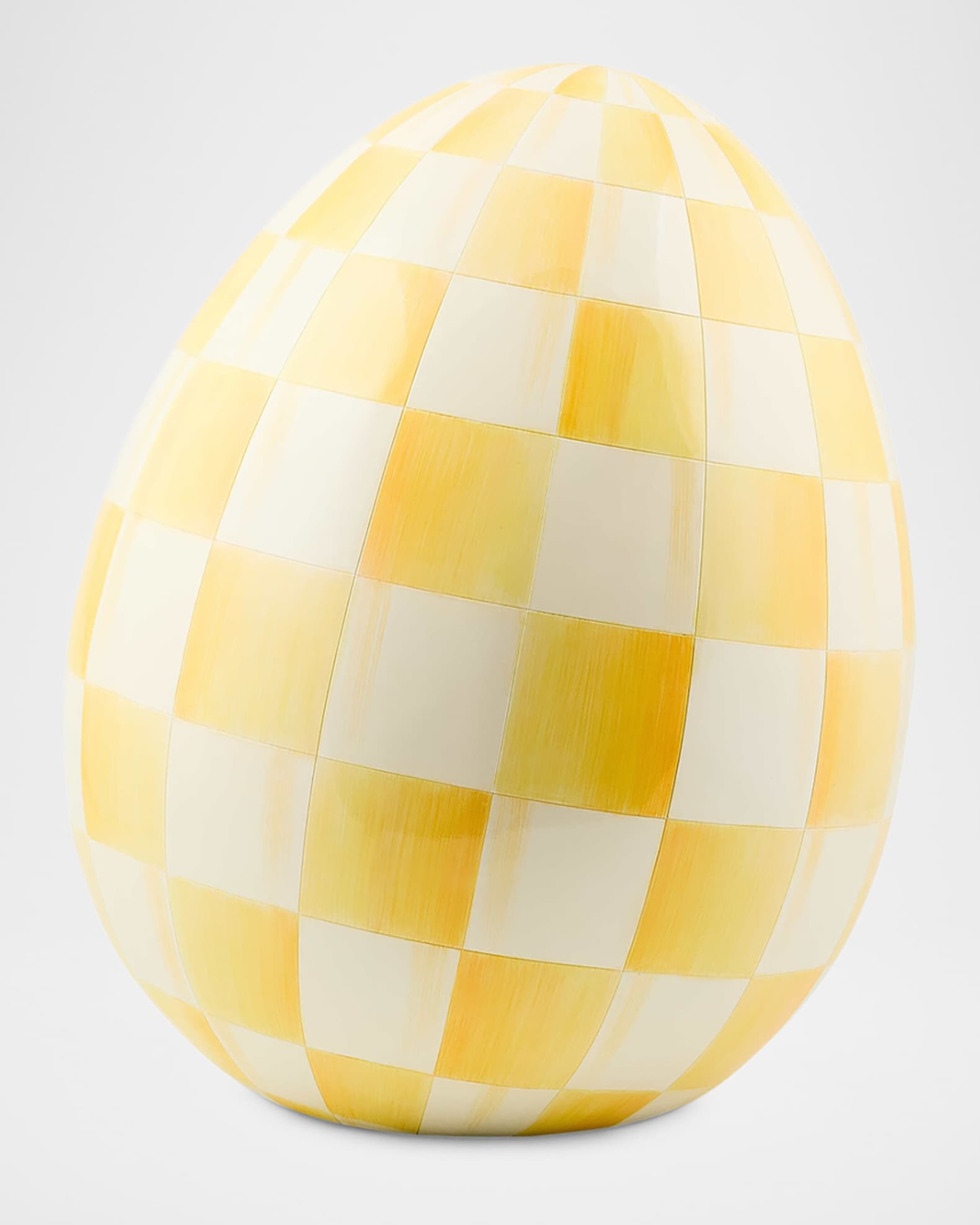 MacKenzie-Childs Sunshine Check Large Easter Egg | Neiman Marcus