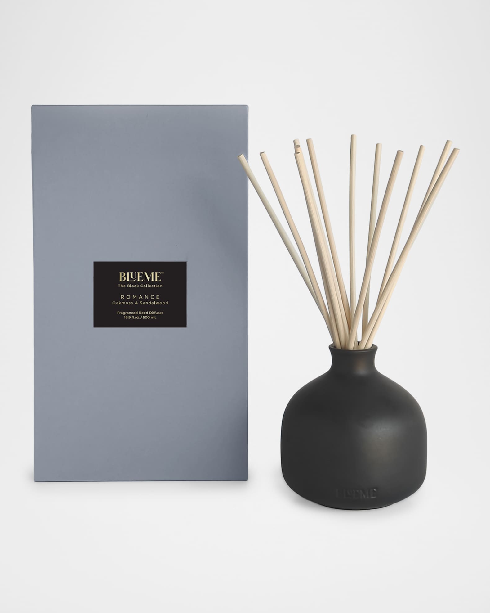 Blueme BLK Romance Large Fragrance Reed Diffuser - Oakmoss & Sandalwood ...