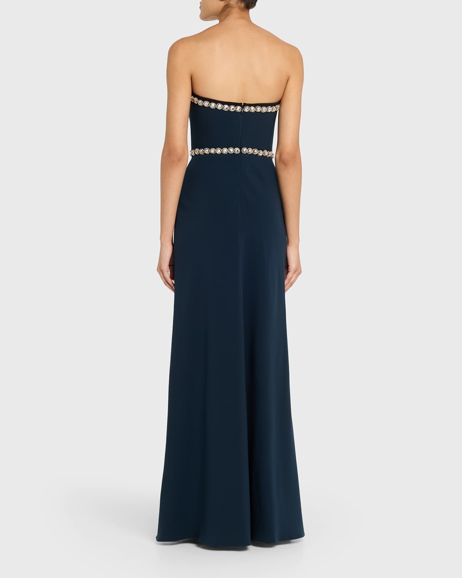 Jenny Packham Tandy Bow Embellished Strapless Gown | Neiman Marcus