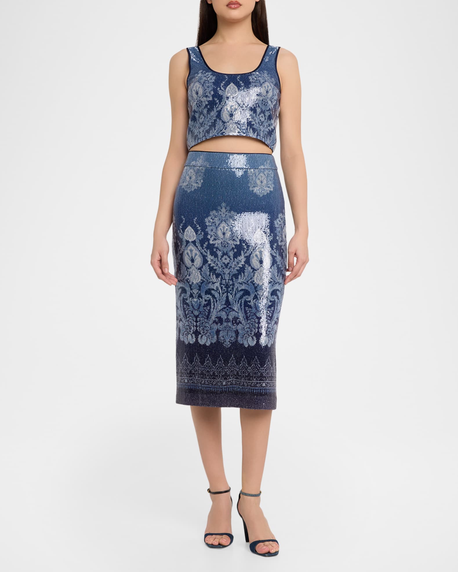 Ramy Brook Cody Sequined Crop Top | Neiman Marcus