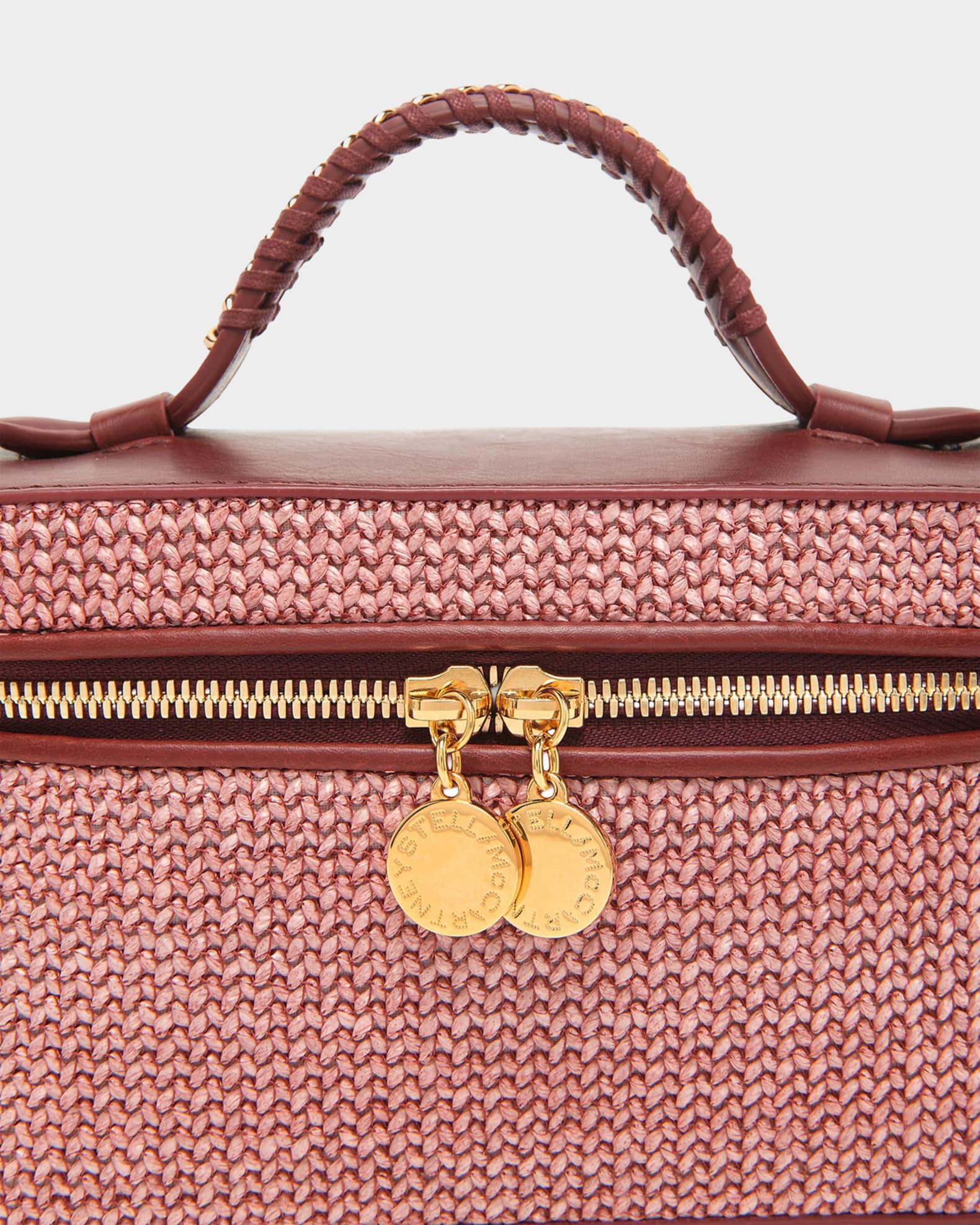 Stella McCartney Falabella Raffia Vanity Case | Neiman Marcus
