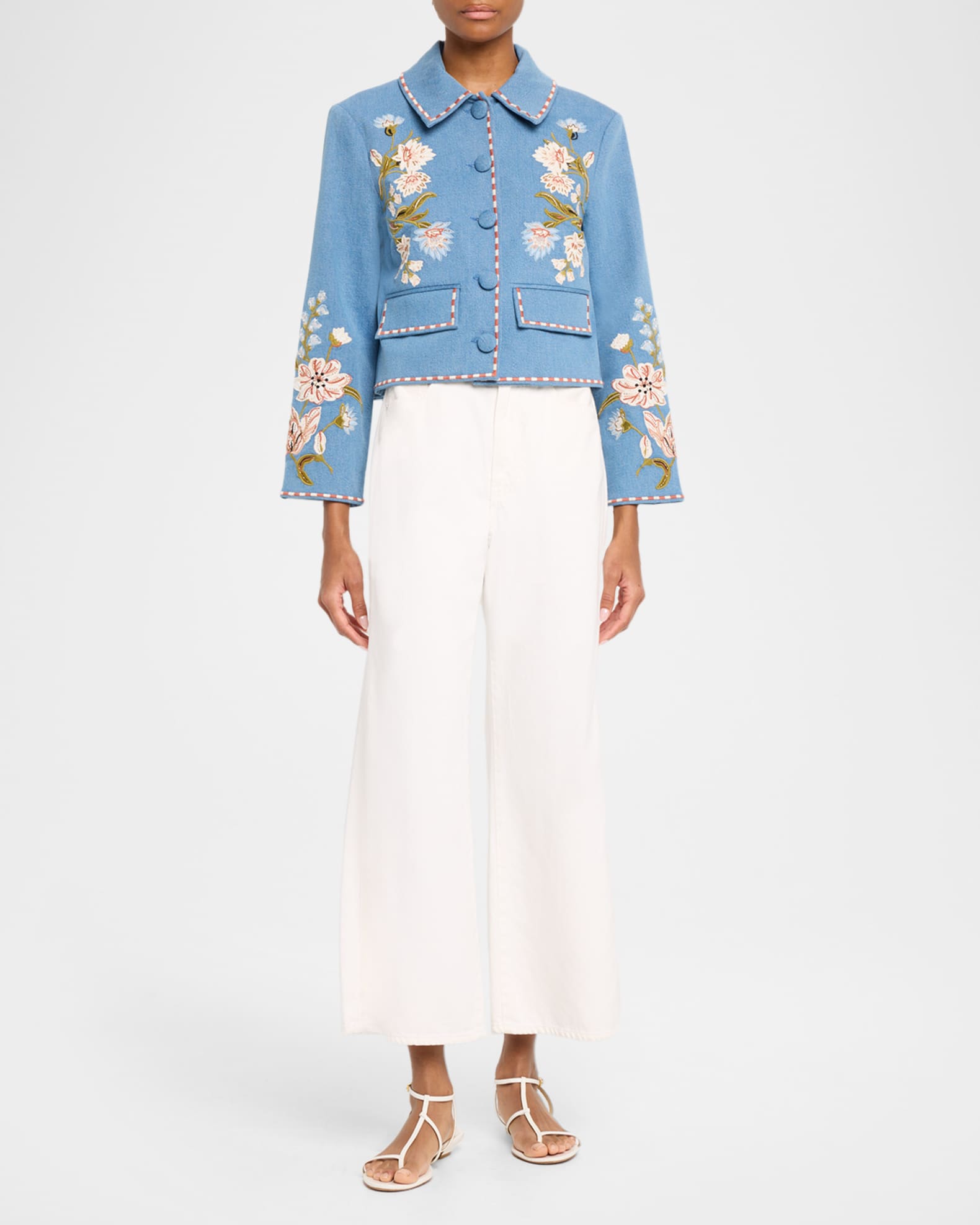 Veronica Beard Vikaria Embroidered Jacket | Neiman Marcus