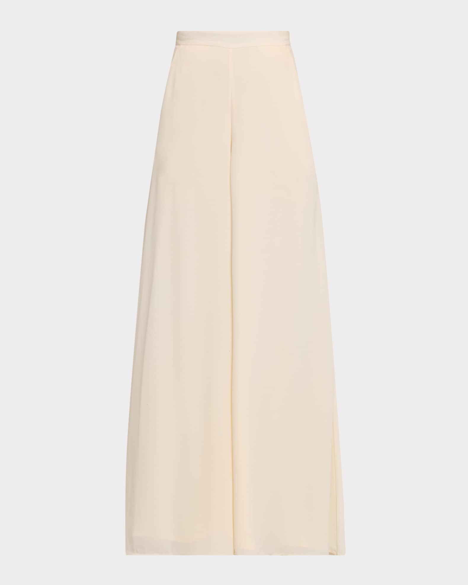 LAPOINTE High-Rise Georgette Wide-Leg Pants | Neiman Marcus