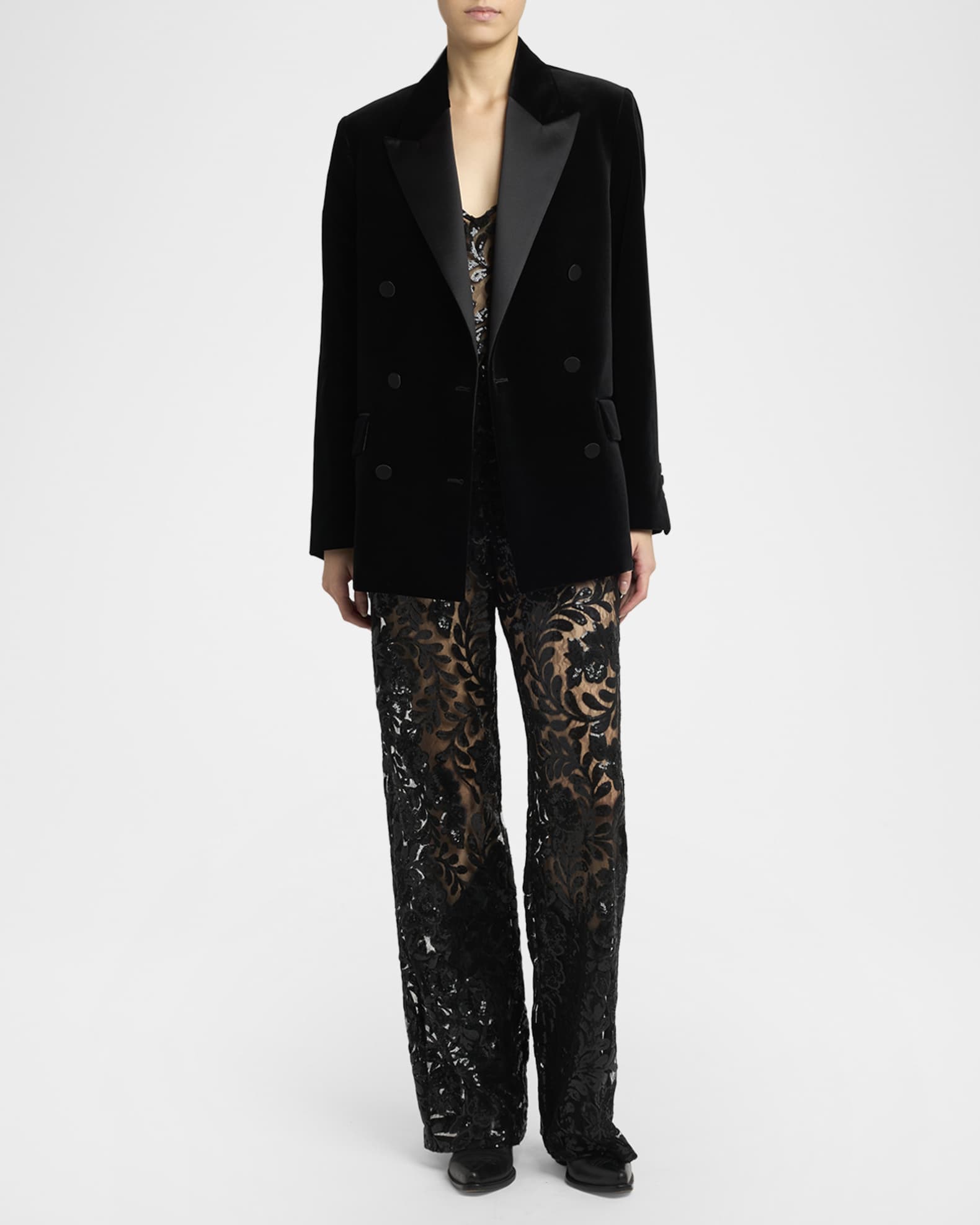 Golden Goose Journey Sequined Floral-Embroidered Tulle Pants | Neiman ...